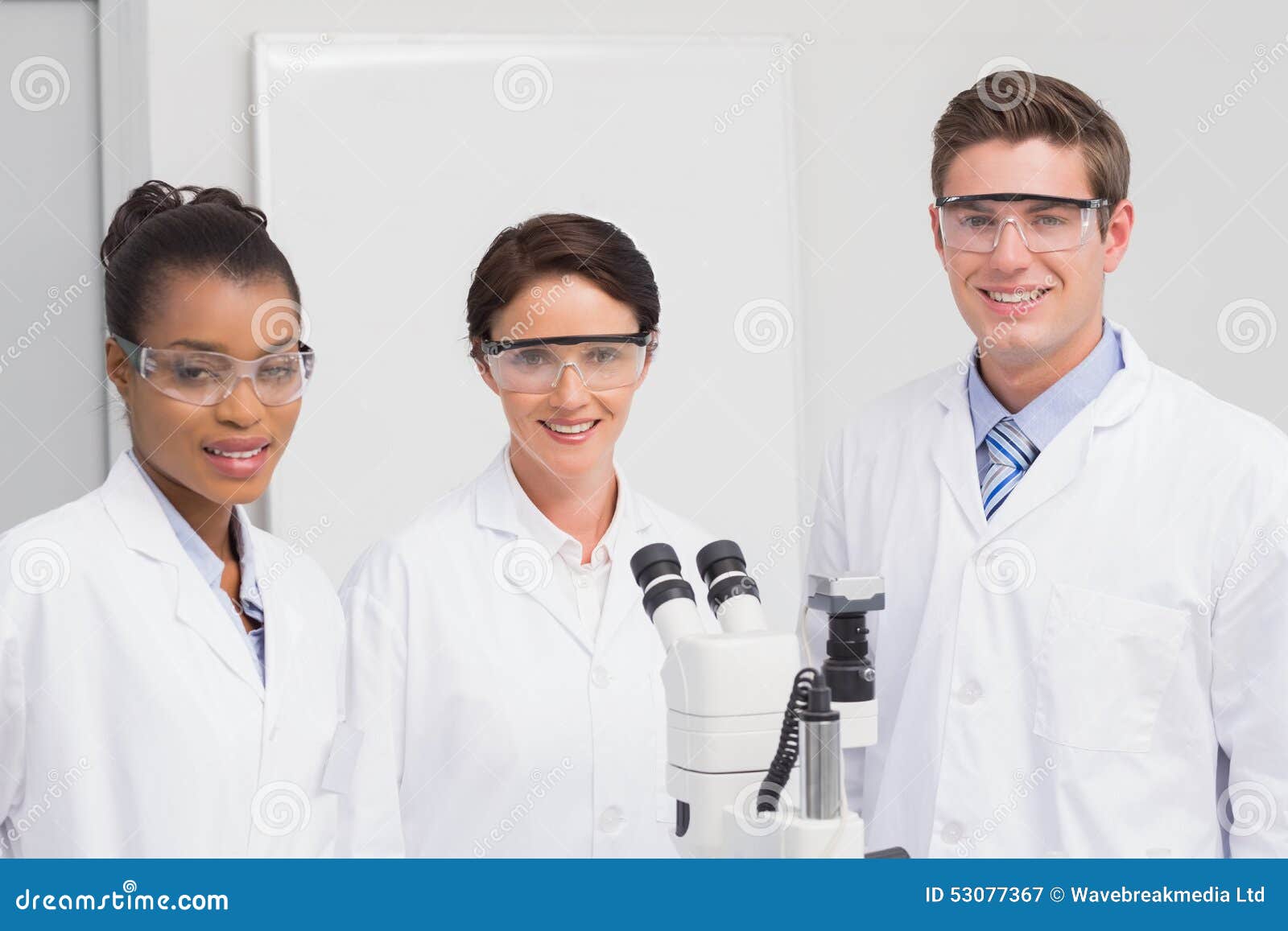 Scientists Smiling and Looking at Camera Stock Image - Image of male ...