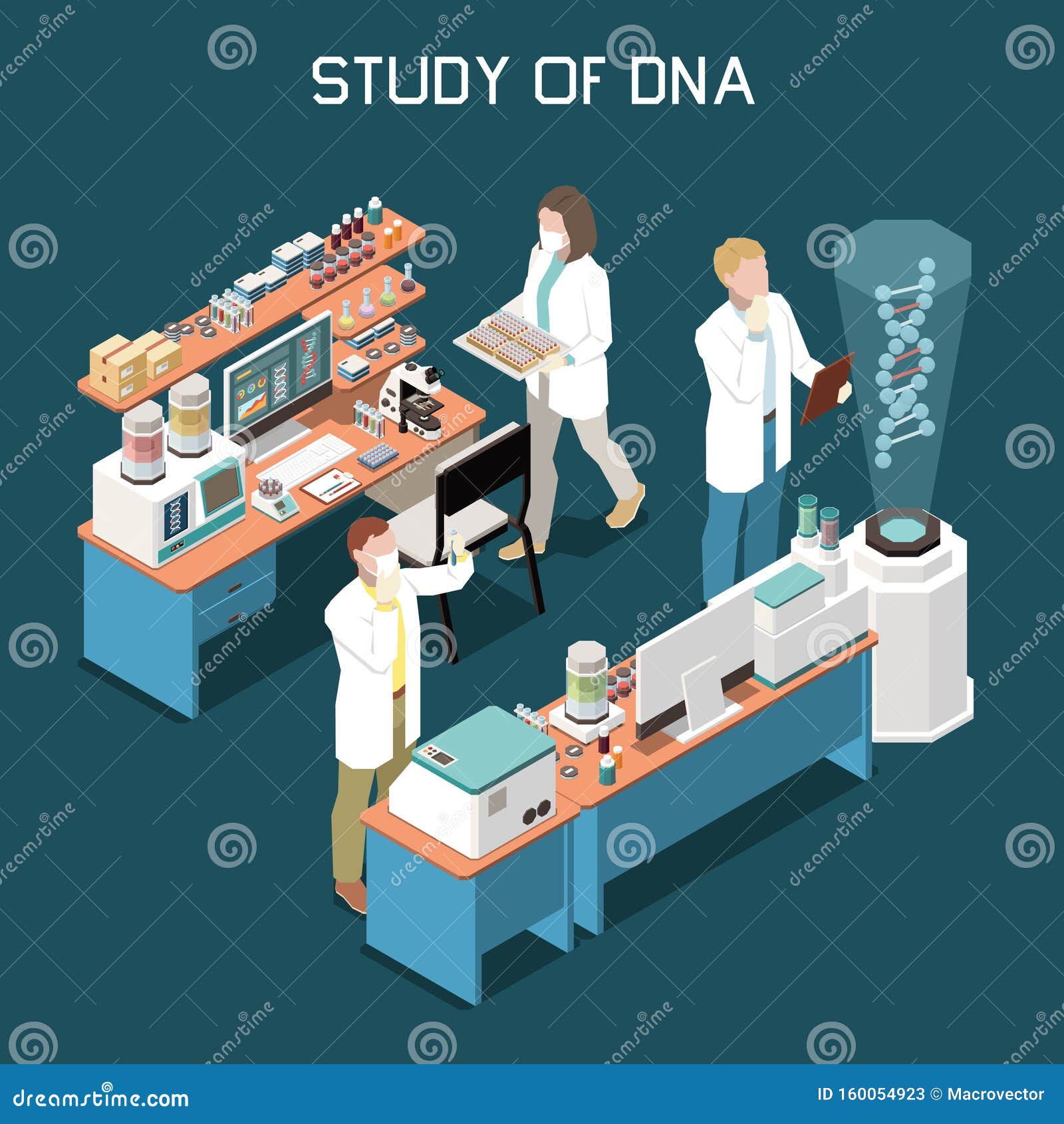Genetics Laboratory Panel Ui Screen Infographic. Illustration Of A ...