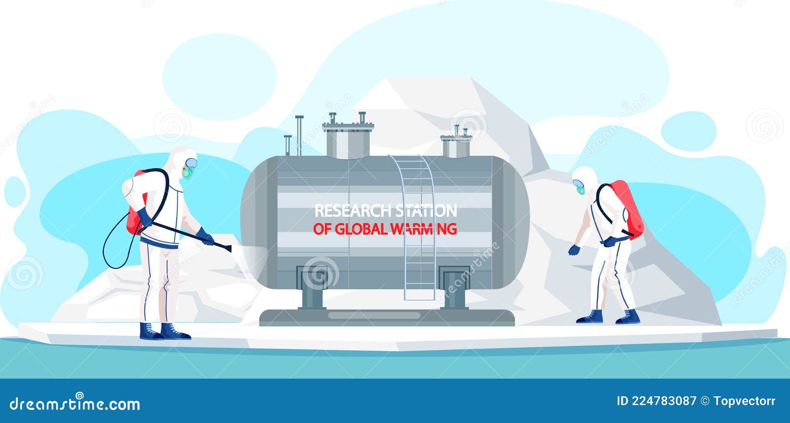 Scientists Studying Volcano Eruption. People In Protective Suits Take ...