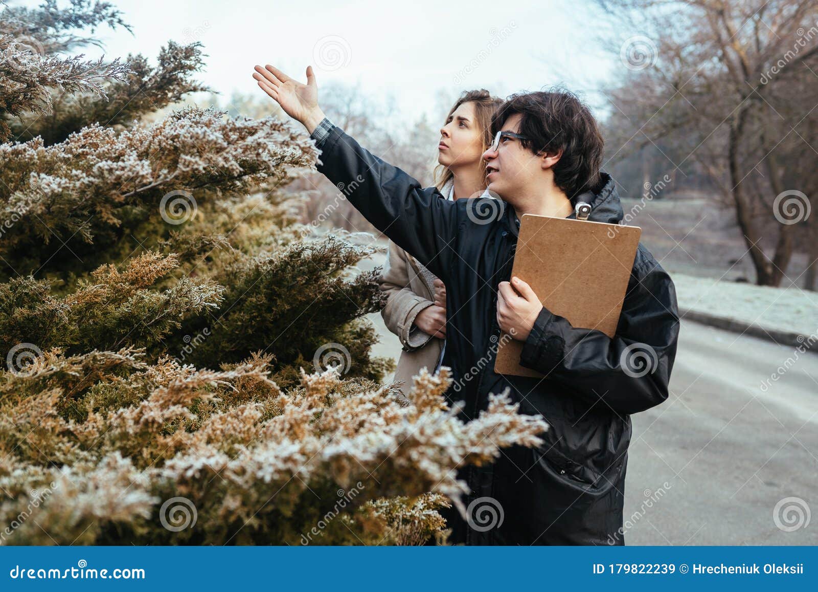 Scientists are Studying Plant Species in the Forest. Stock Image ...