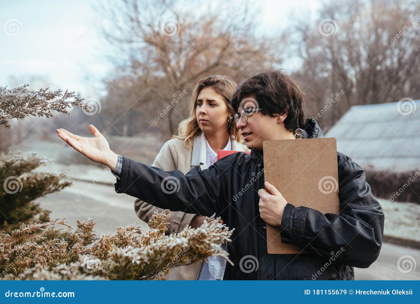 Scientists are Studying Plant Species in the Forest. Stock Image ...