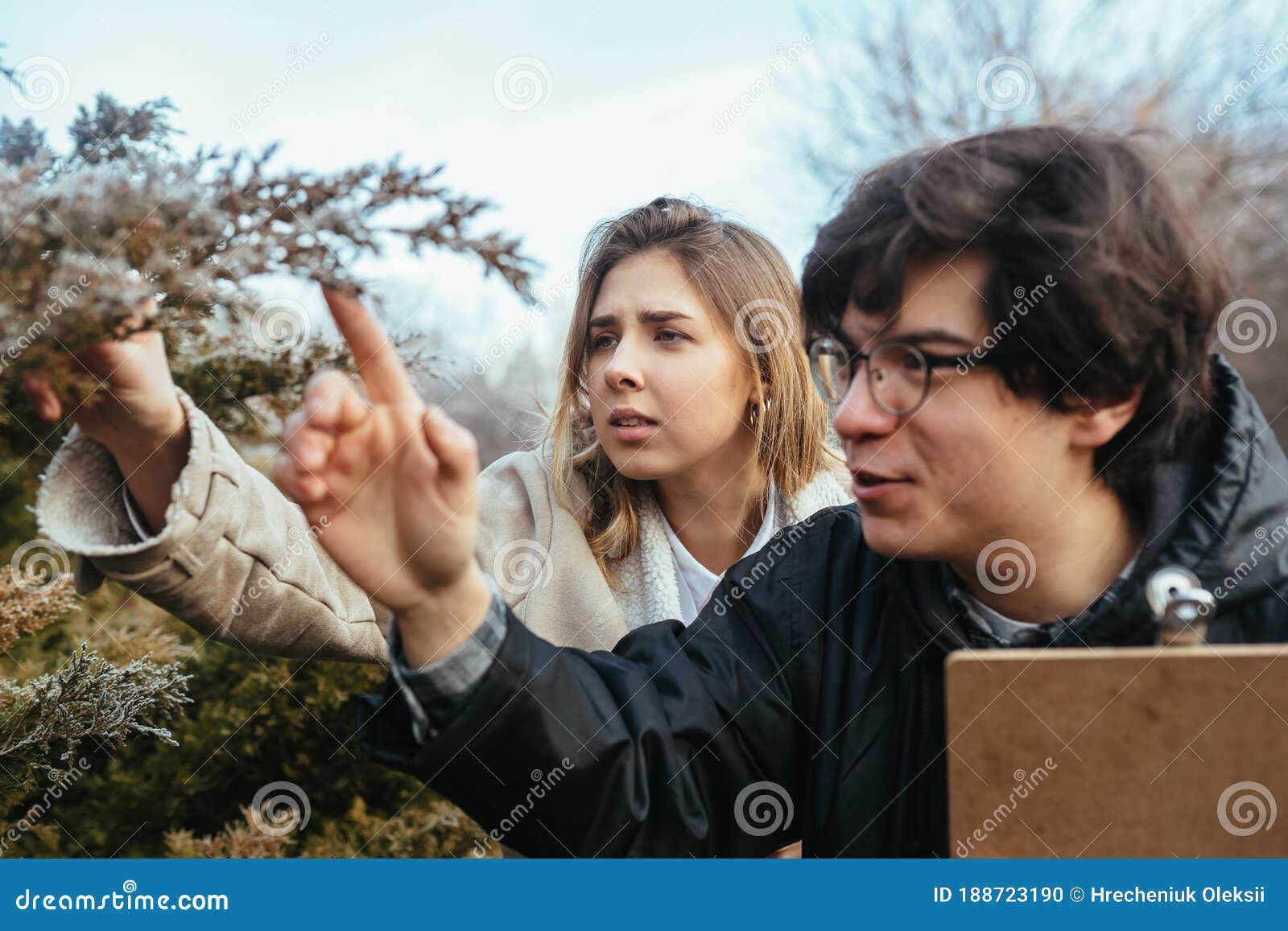 Scientists are Studying Plant Species in the Forest. Stock Photo ...