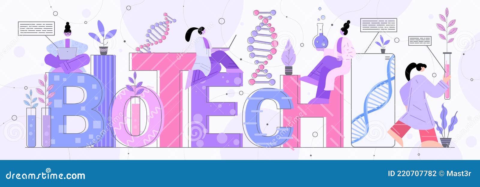 Scientists Team Working with DNA Researchers Making Experiment in Lab ...