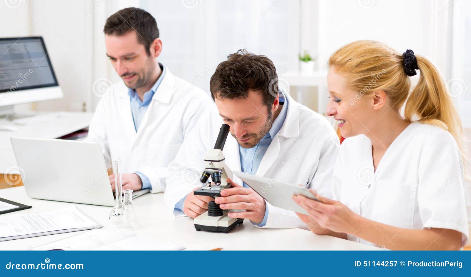 Scientists Team Working Together at the Laboratory Stock Image - Image ...