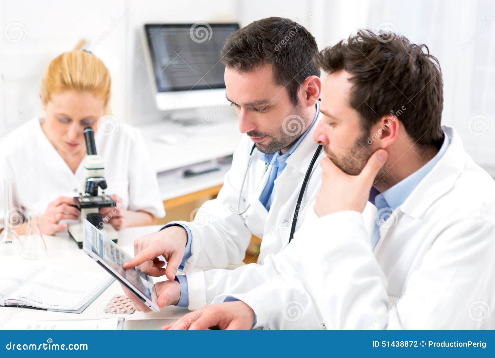 Scientists Team Working Together at the Laboratory Stock Photo - Image ...