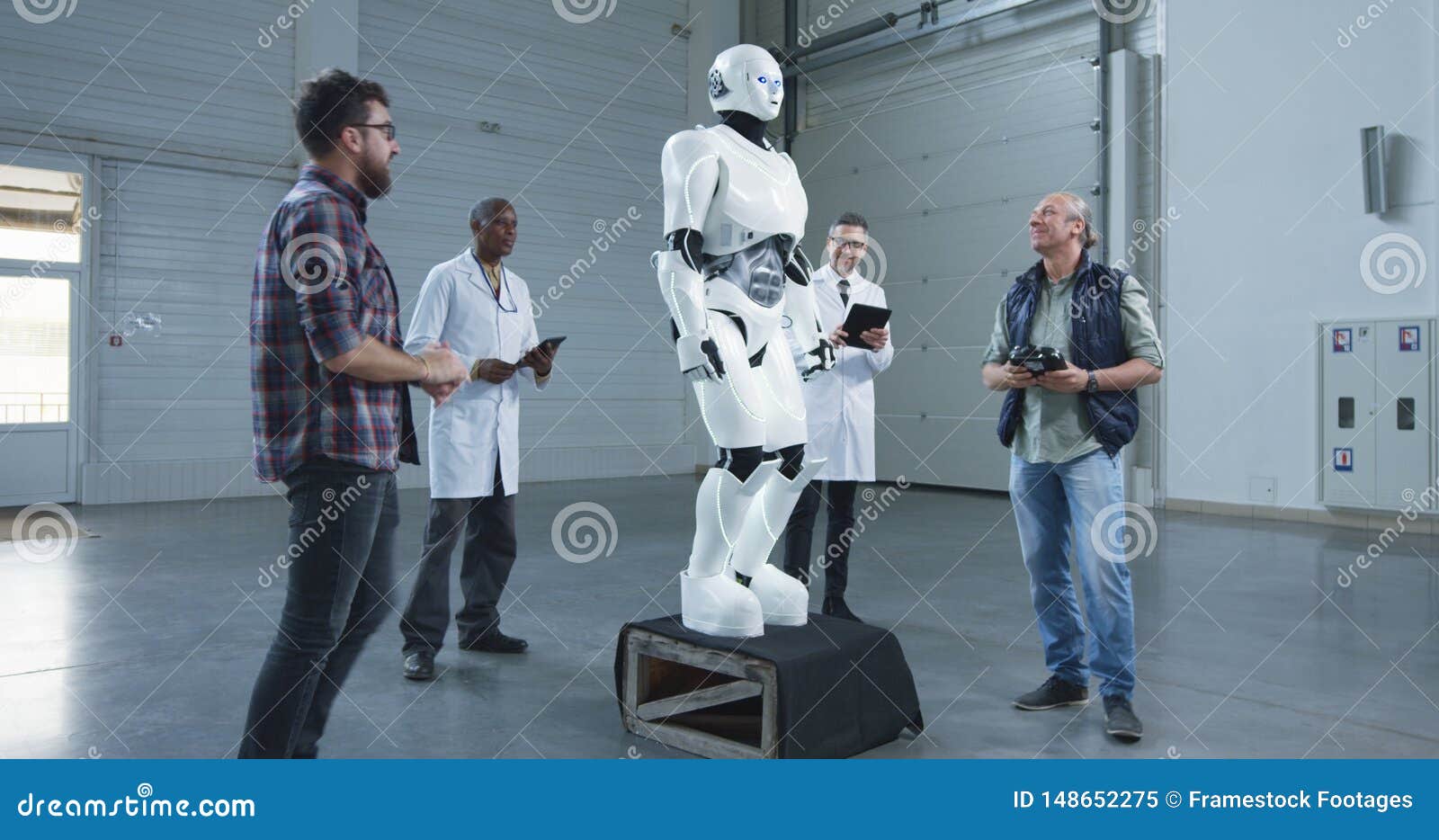 Scientists Testing Robots Movement Stock Image - Image of movement ...