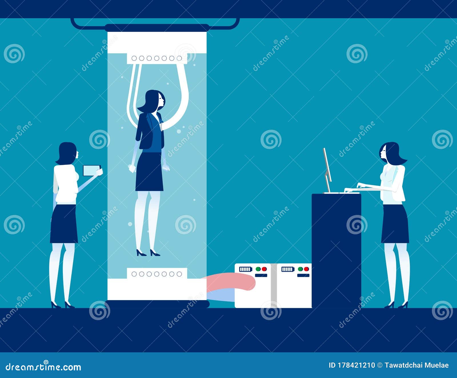 Cloning Human Factory Royalty-Free Stock Image | CartoonDealer.com ...