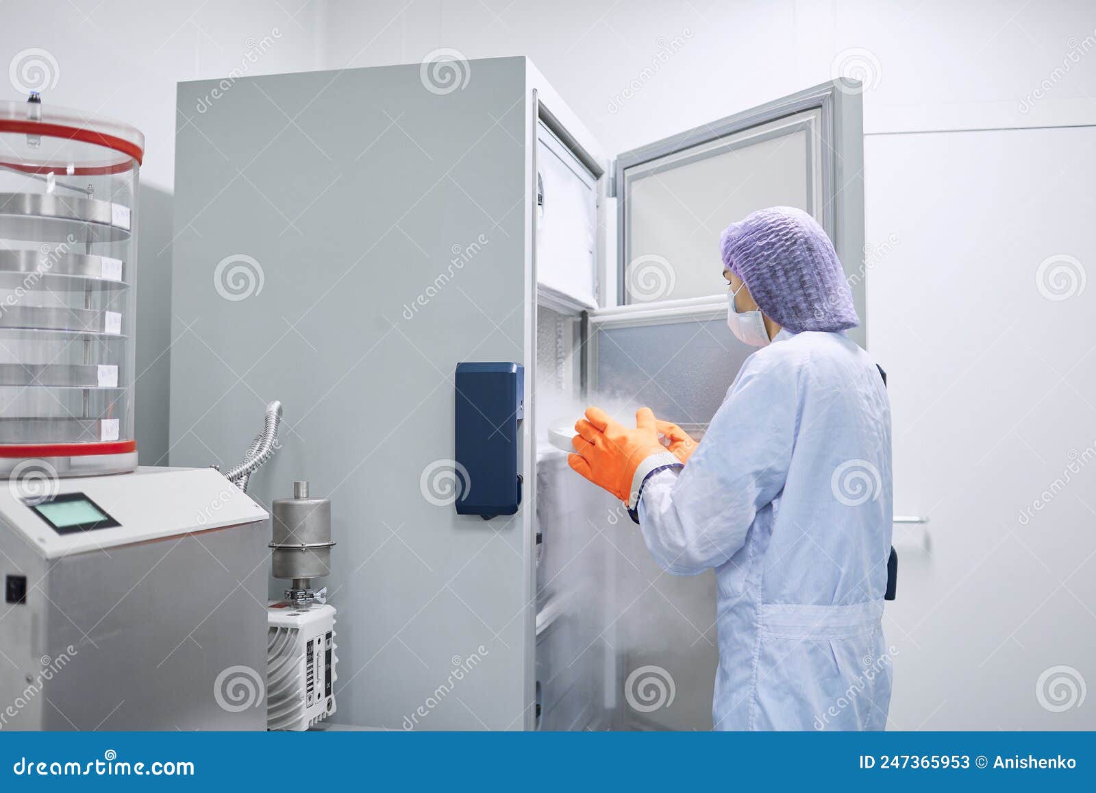 Scientists Work in the Laboratory. Remove the Biomaterial from the ...