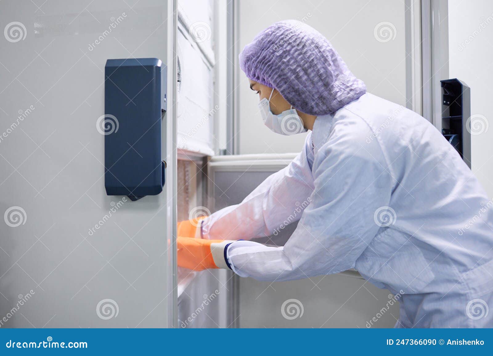 Scientists Work in the Laboratory. Remove the Biomaterial from the ...