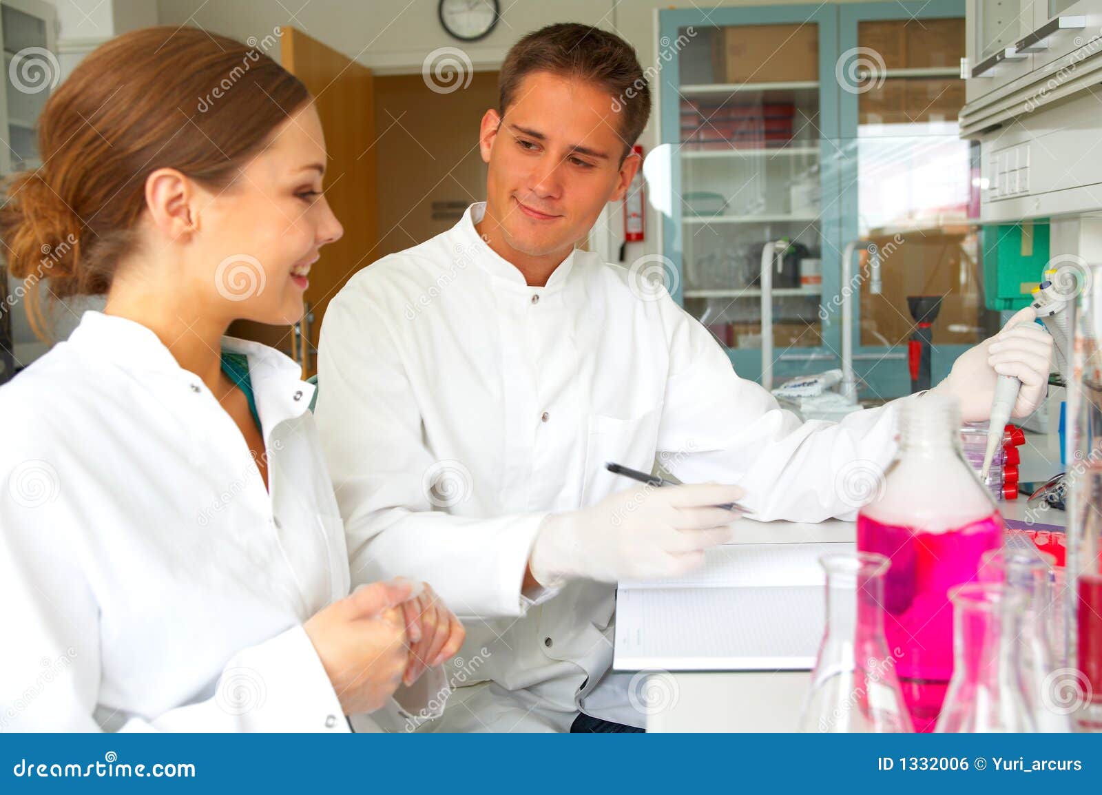 Scientists working stock photo. Image of medical, medic - 1332006