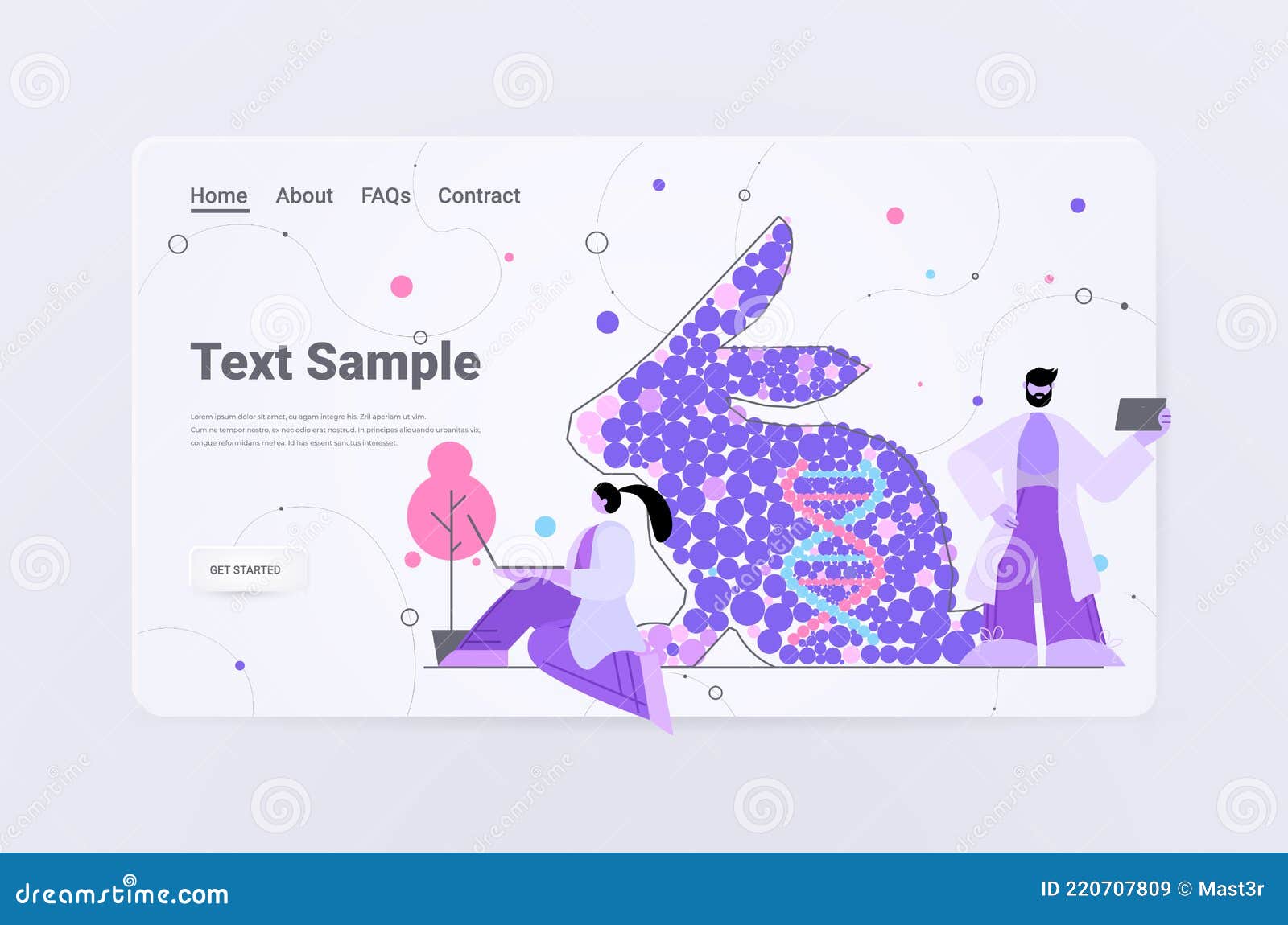 Scientists Working with DNA of Rabbit Researchers Making Experiment in ...