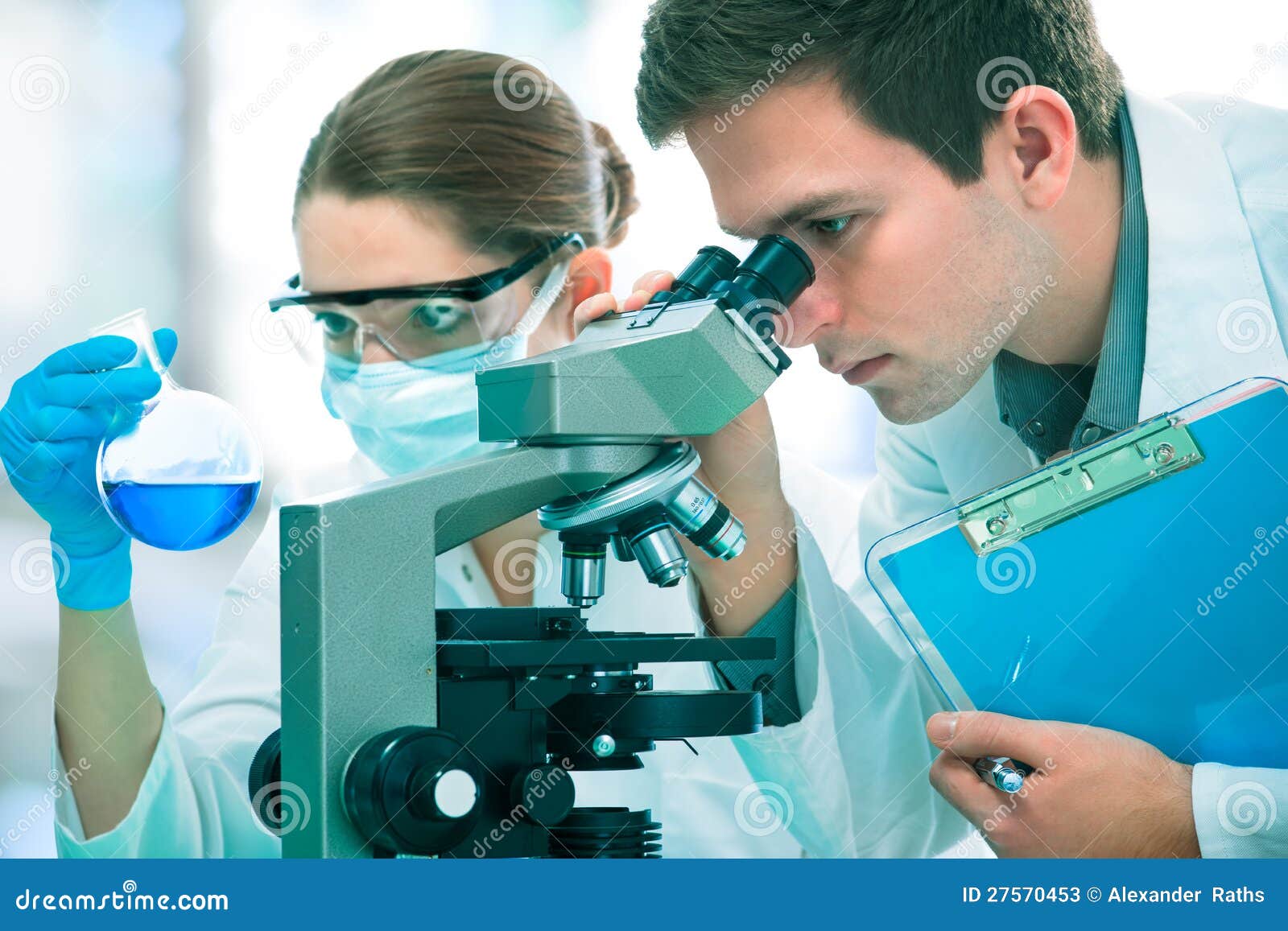 Scientists Working at the Laboratory Stock Image - Image of indoors ...