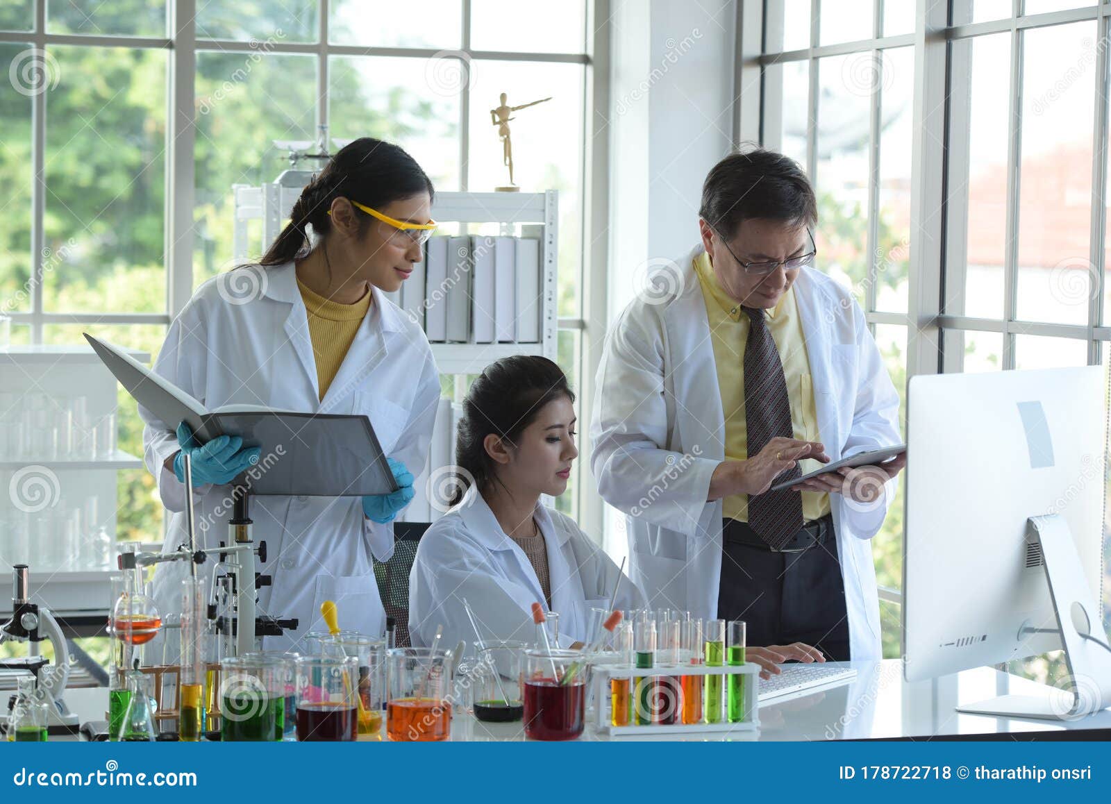 Scientists Working in Laboratory Stock Photo - Image of person, student ...