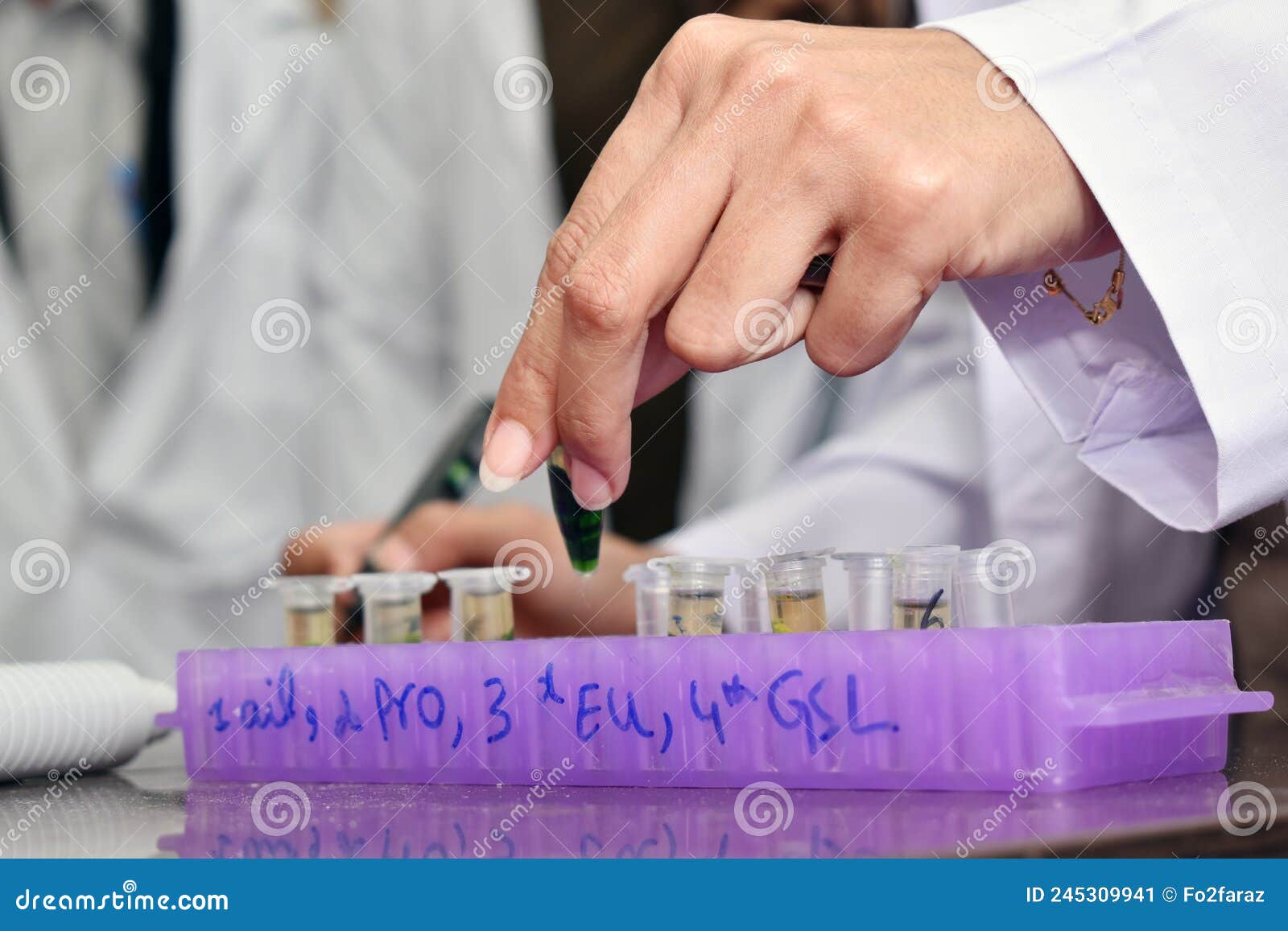 DNA Extraction Procedure in Laboratory. Stock Image - Image of accused ...