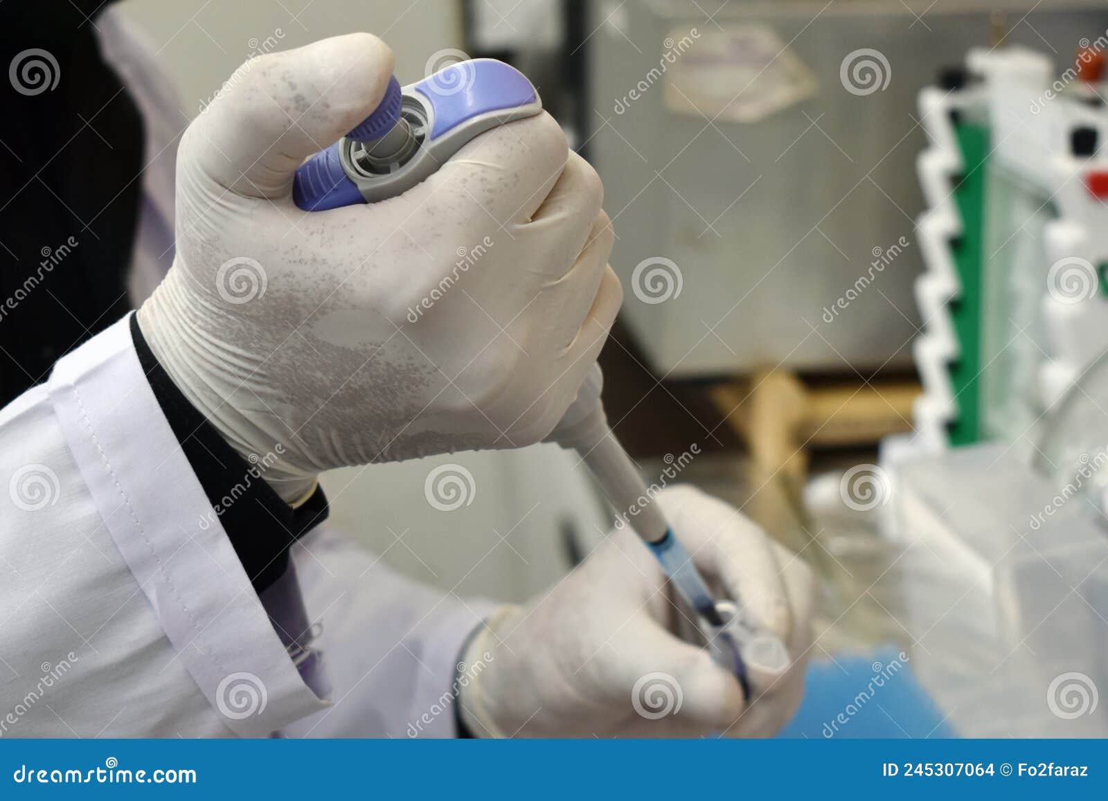 DNA Extraction Procedure in Laboratory. Stock Photo - Image of female ...