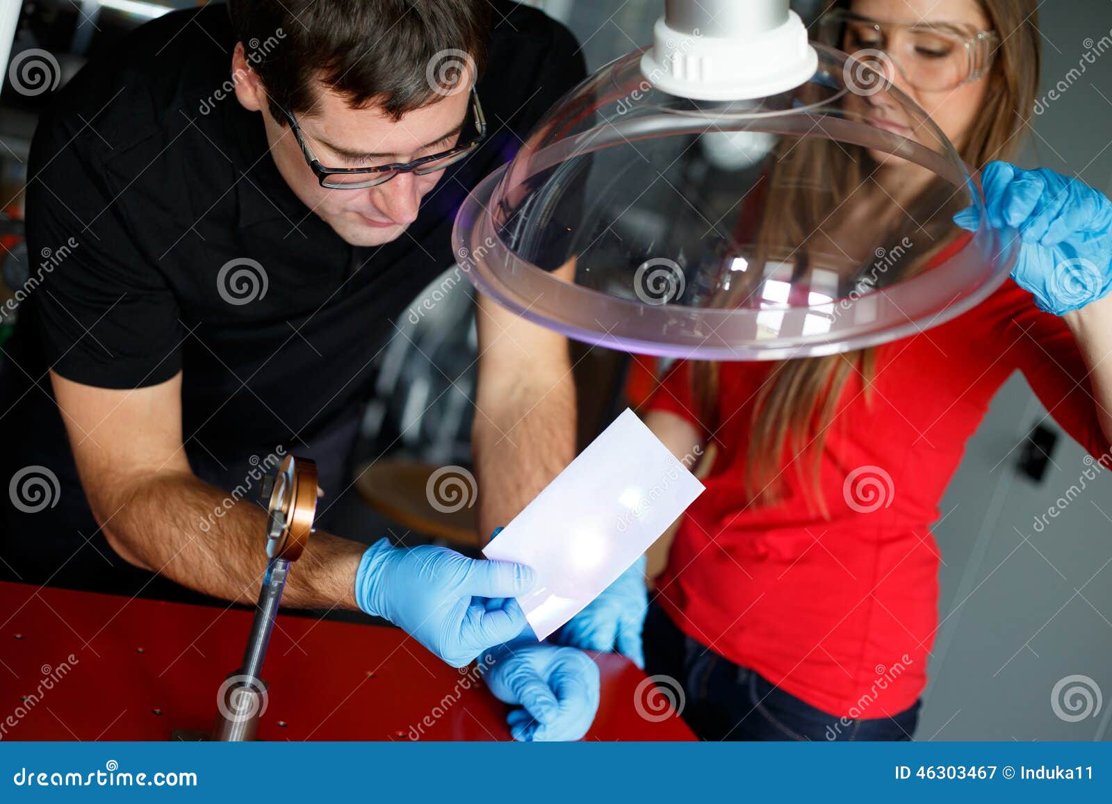 Scientists Working with Laser Stock Image - Image of scientist, student ...