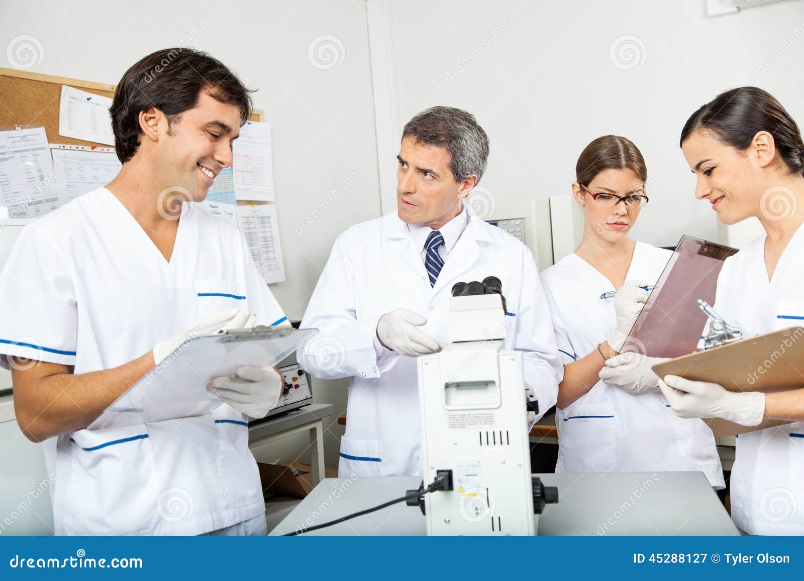 Scientists Working in Medical Laboratory Stock Image - Image of science ...