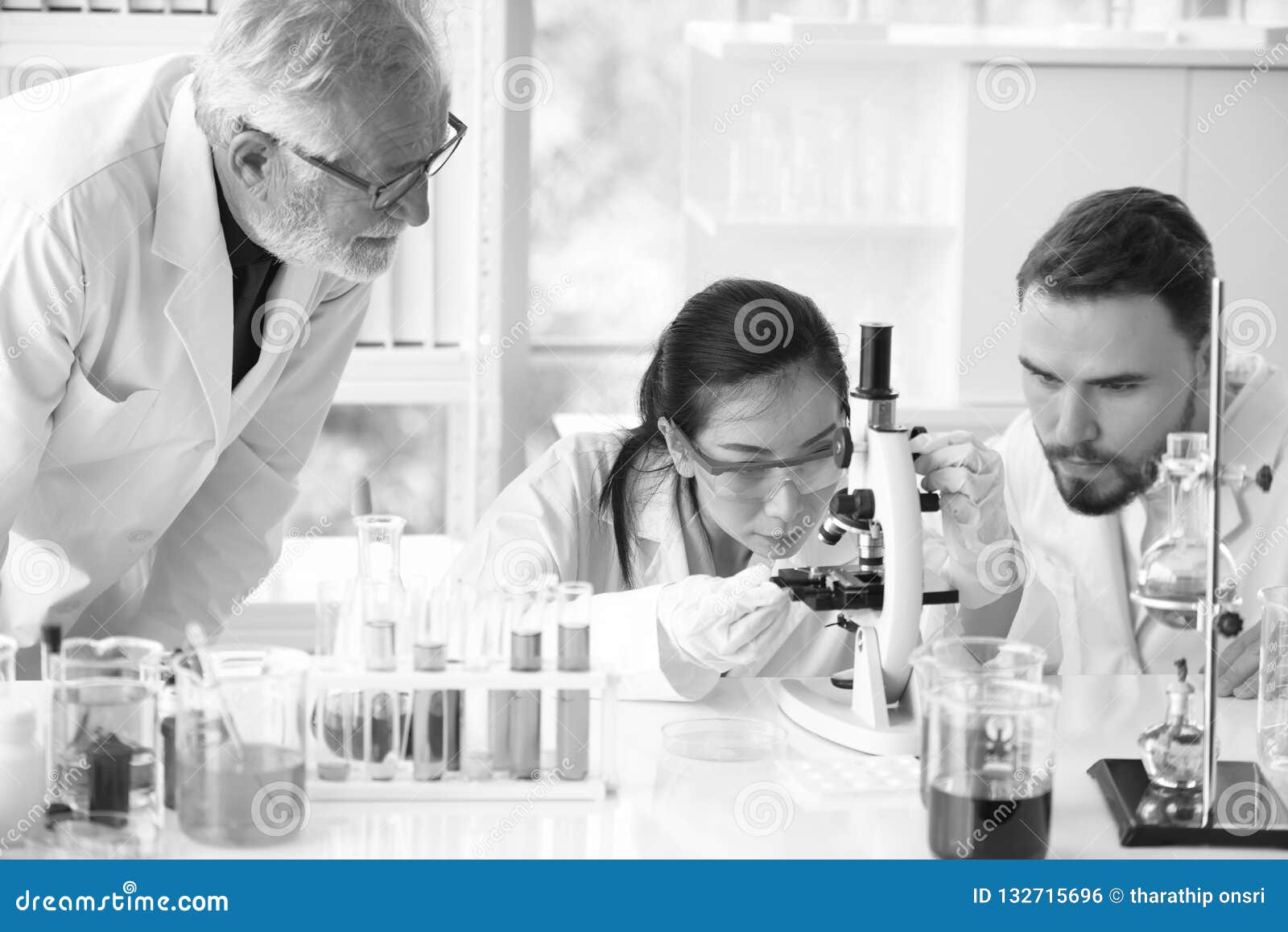 Scientists are Working in Science Labs. Stock Photo - Image of analysis ...