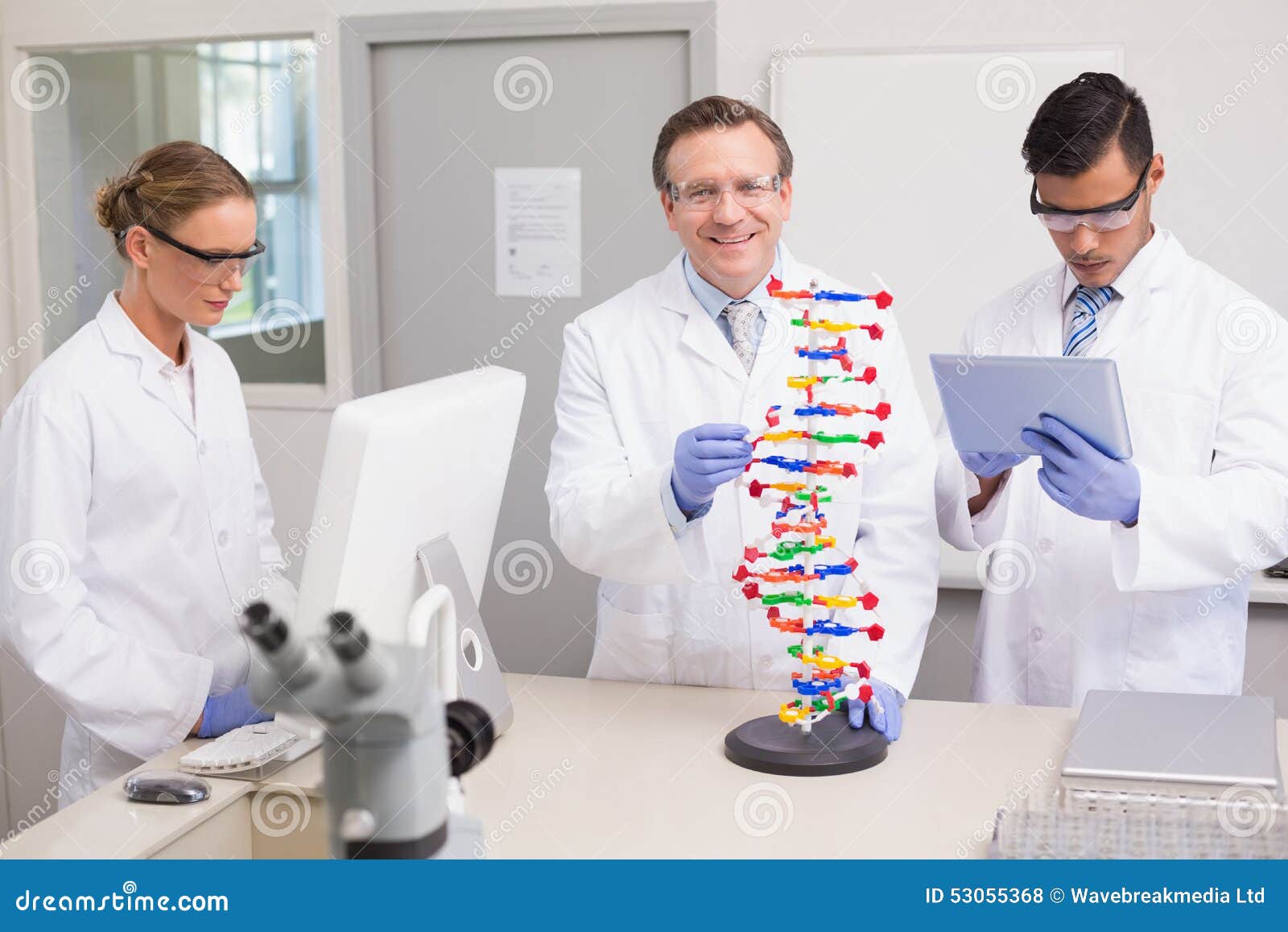 Scientists Working Together Stock Photo - Image of gloves, equipment ...