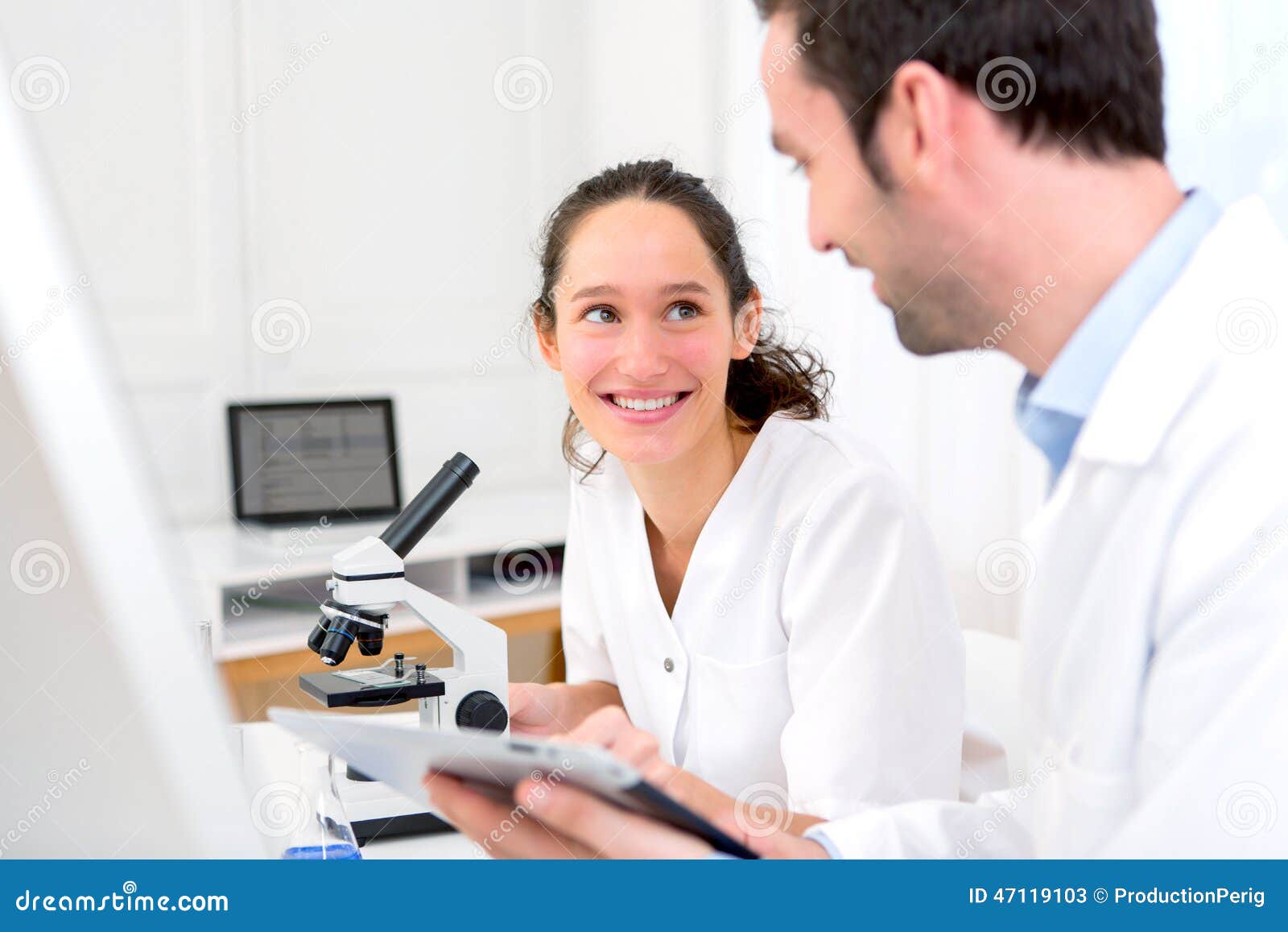 Scientists Working Together in a Laboratory Stock Image - Image of ...
