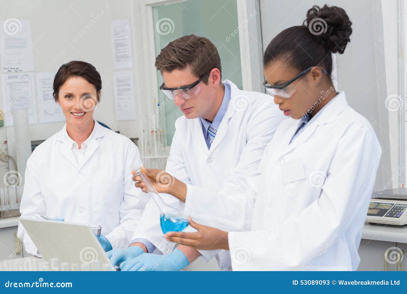 Scientists Working Together on Precipitate Tests Stock Image - Image of ...