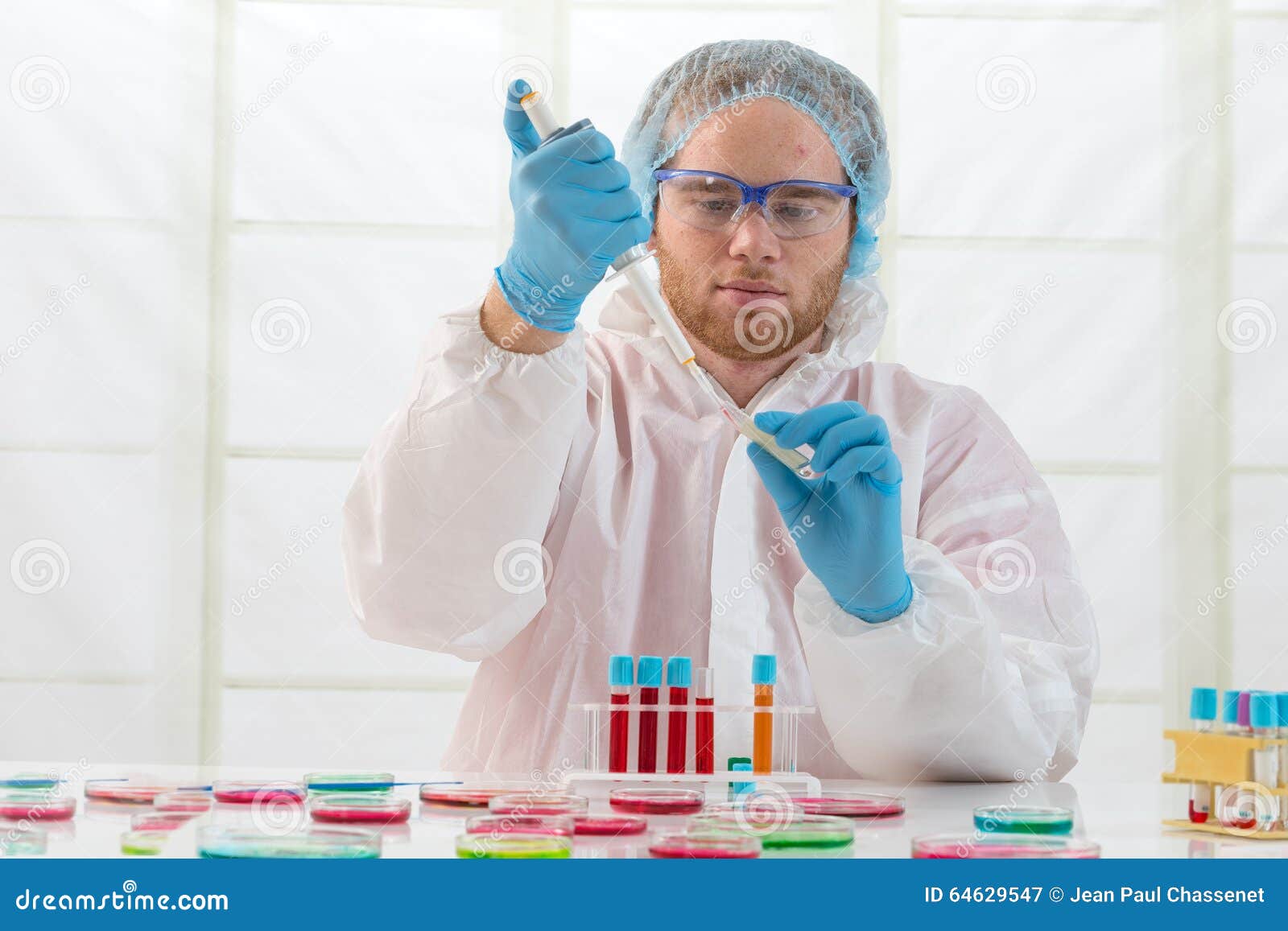Scientists Working with Various Samples Stock Image - Image of male ...