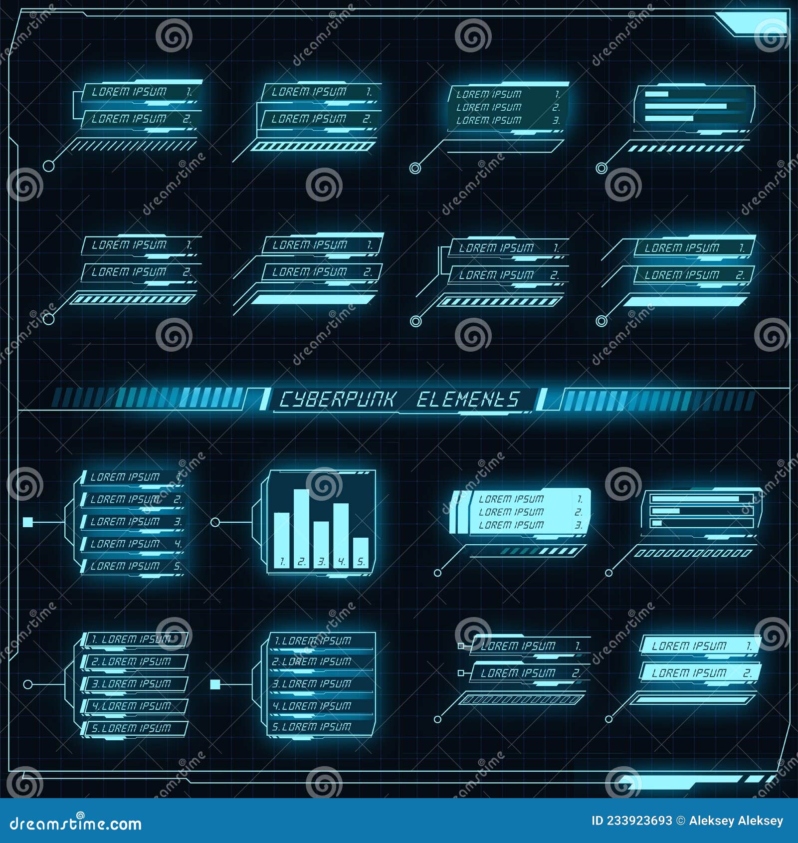 Scifi Futuristic Panel Collection of HUD Elements GUI VR UI Design ... Scifi Futuristic Panel Collection of HUD Elements GUI VR UI Design ...