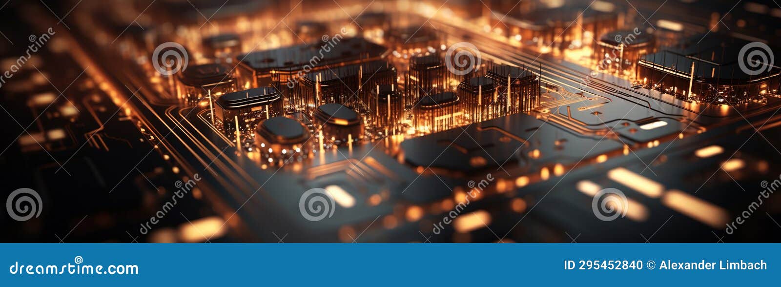 SciFi Processor Banner stock illustration. Illustration of scifi ...