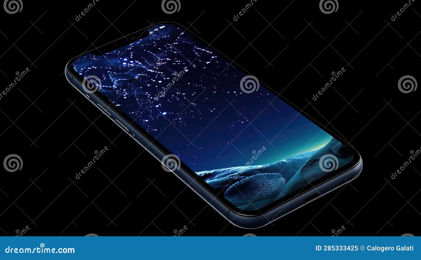 A Scifi Universe Phone Mockup Illustration, Ai Generated Image Stock ...