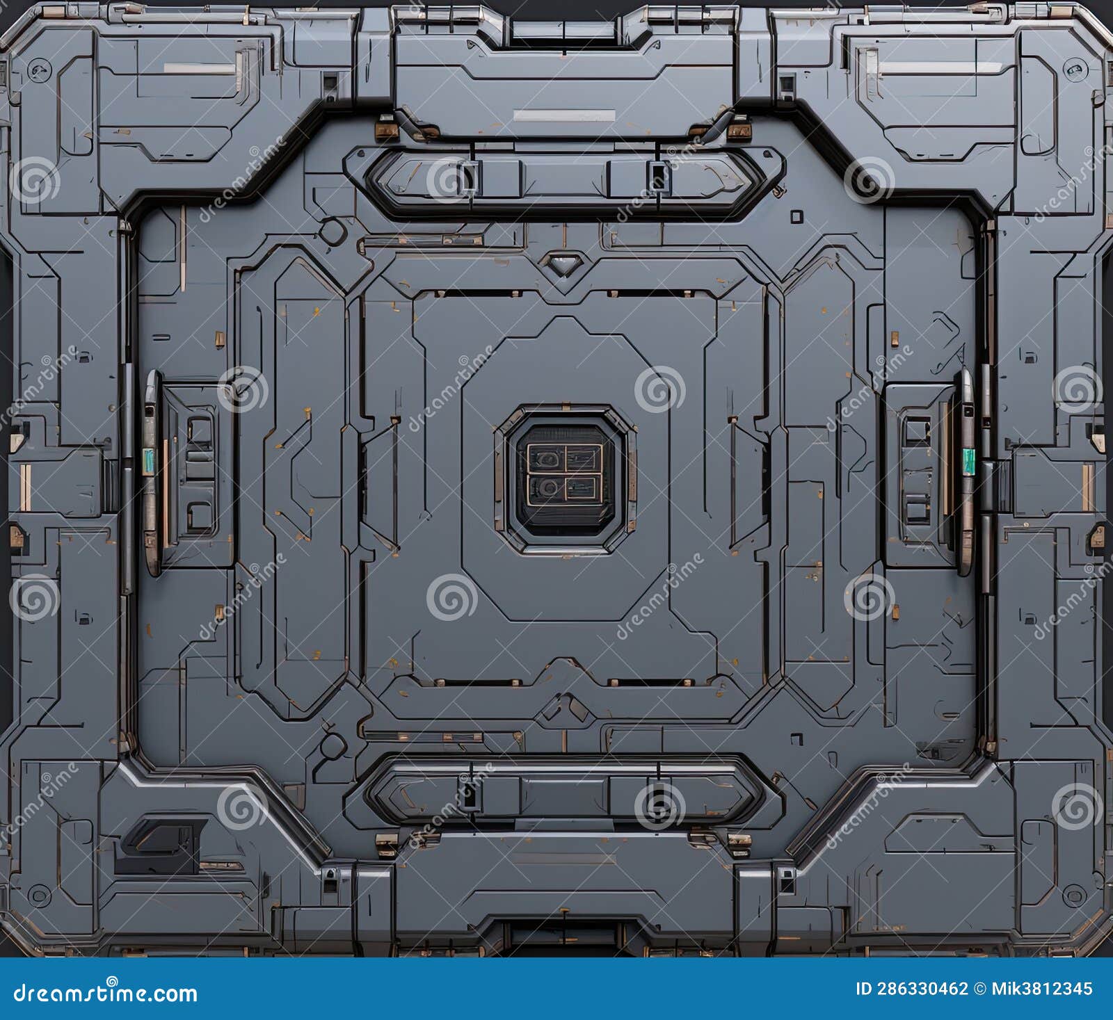 Scifi wall texture panel. stock illustration. Illustration of ...