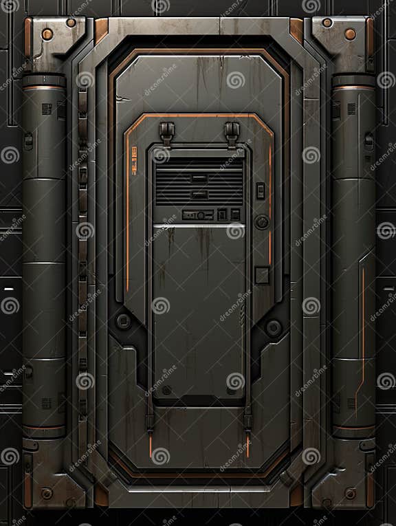 Scifi wall texture panel. stock illustration. Illustration of texture ...