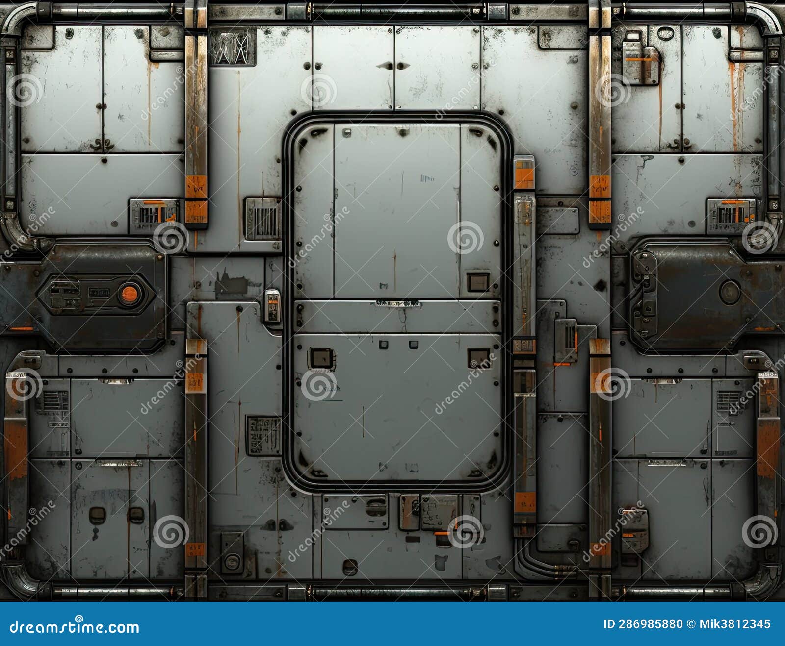 Scifi wall texture panel. stock illustration. Illustration of circuit ...