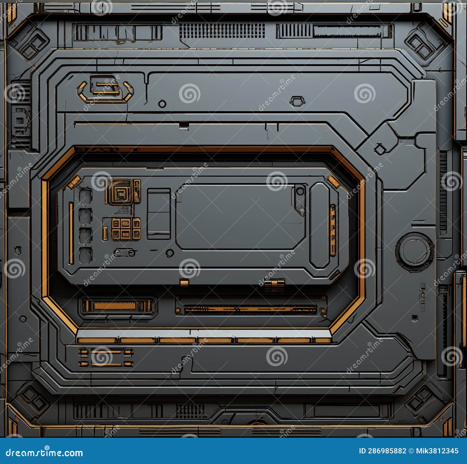 Scifi wall texture panel. stock illustration. Illustration of ...