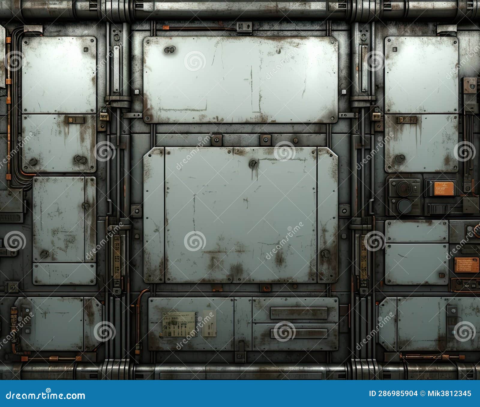 Scifi wall texture panel. stock illustration. Illustration of tech ...