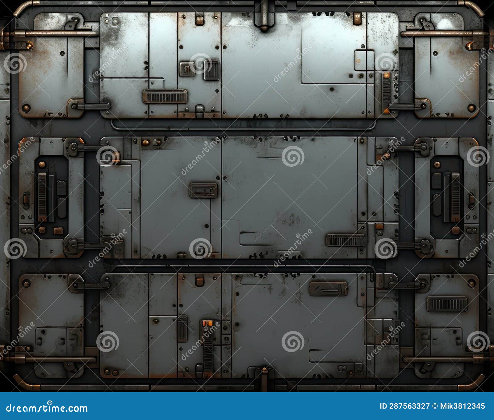 Scifi Wall Texture Panel. Stock Image | CartoonDealer.com #287563327