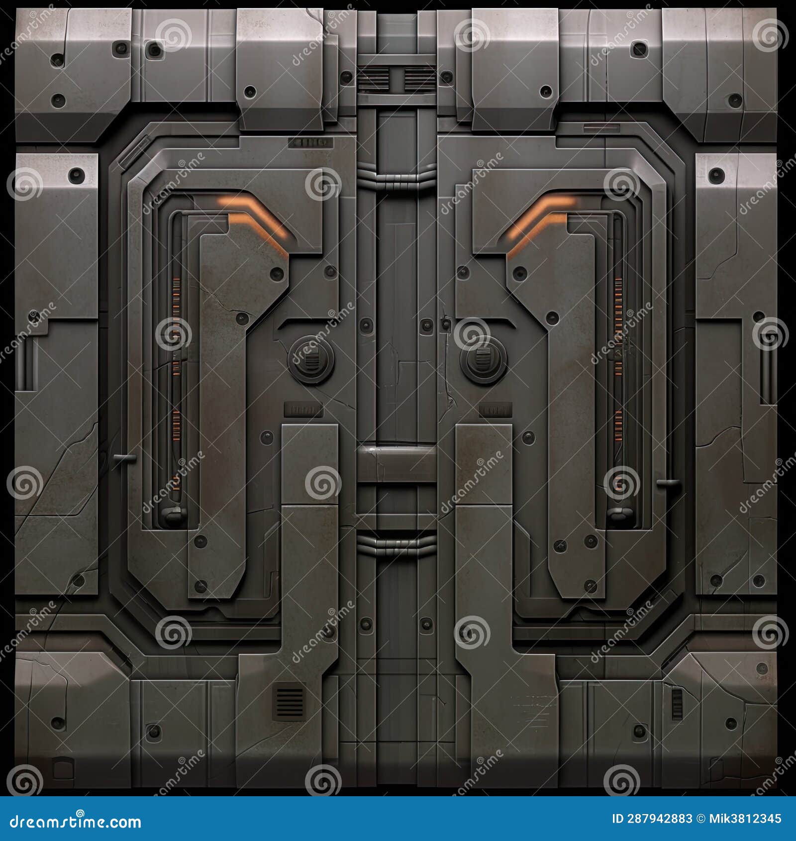 Scifi wall texture panel. stock illustration. Illustration of ...