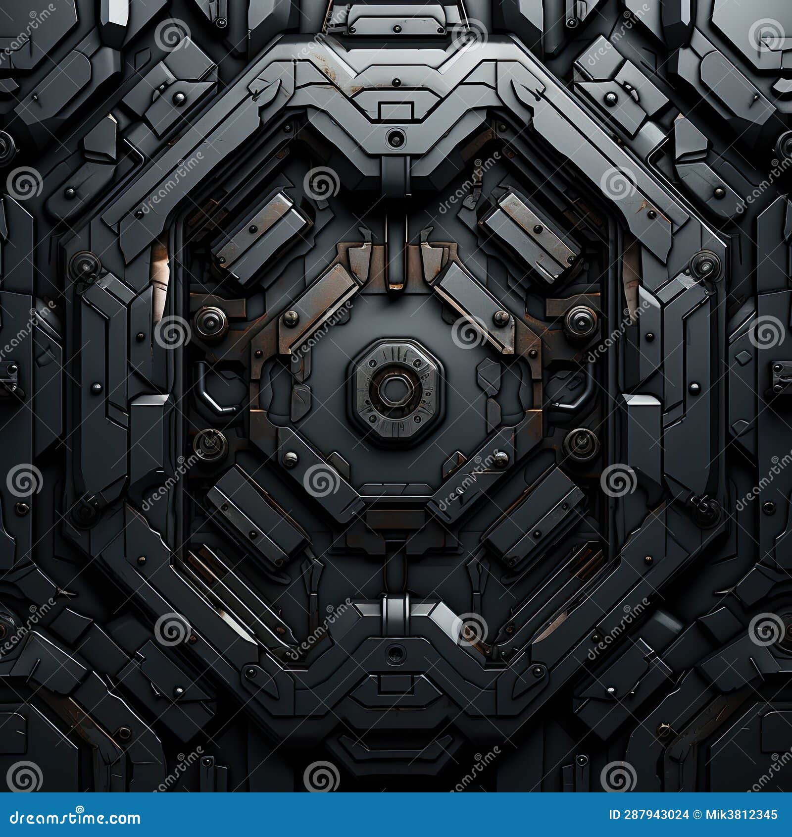 Scifi wall texture panel. stock illustration. Illustration of wall ...