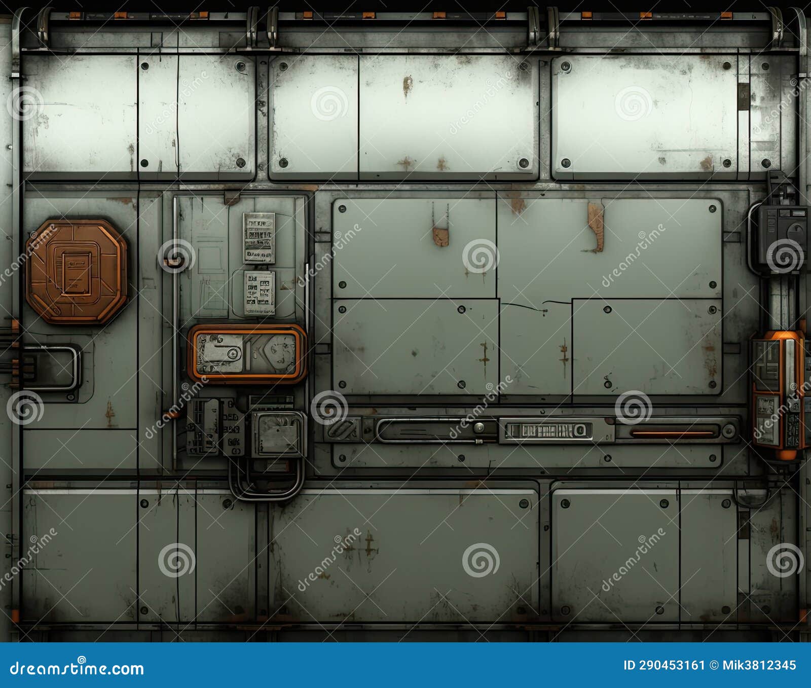 Scifi wall texture panel. stock illustration. Illustration of hologram ...