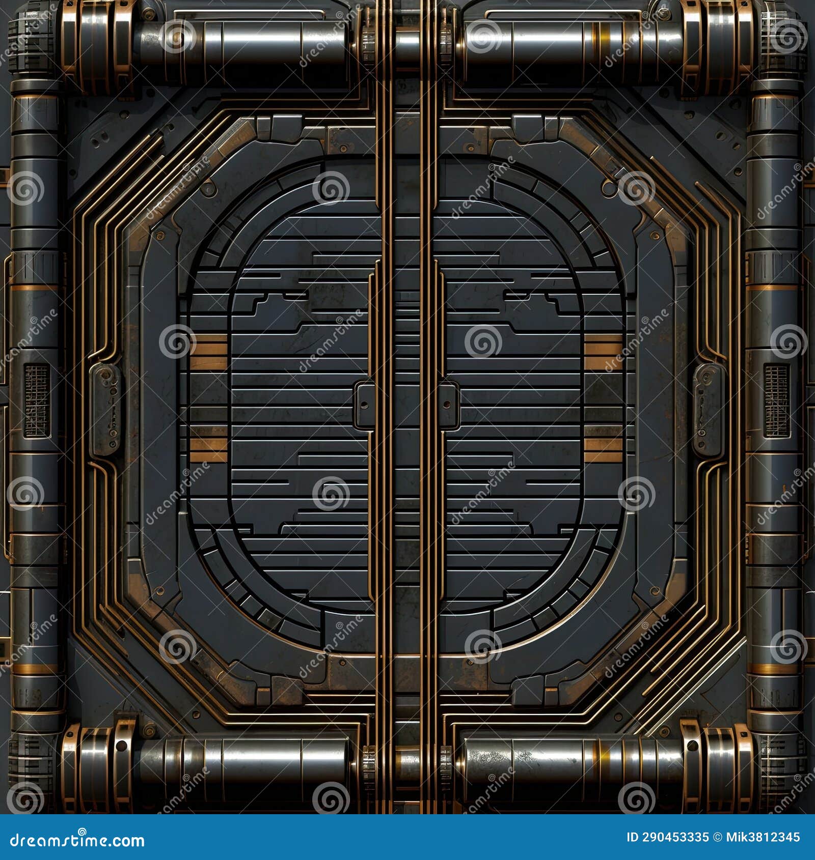 Scifi wall texture panel. stock image. Image of programming - 290453335