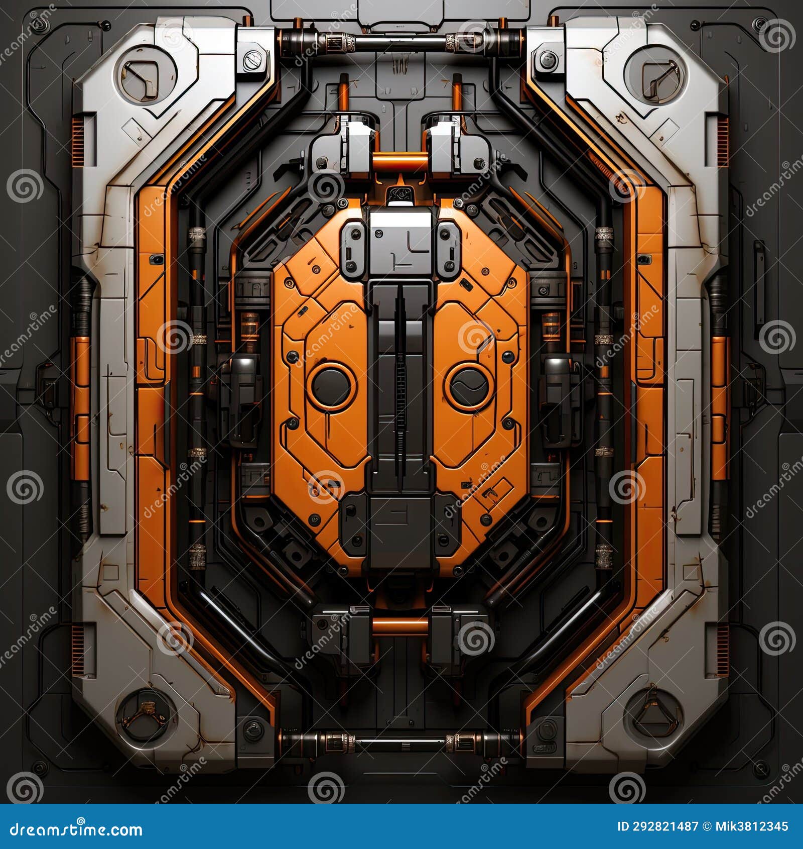 Scifi wall texture panel. stock illustration. Illustration of ...