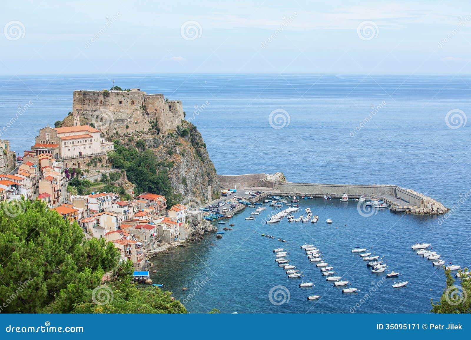 Scilla stock image. Image of famous, coastline, cliff - 35095171
