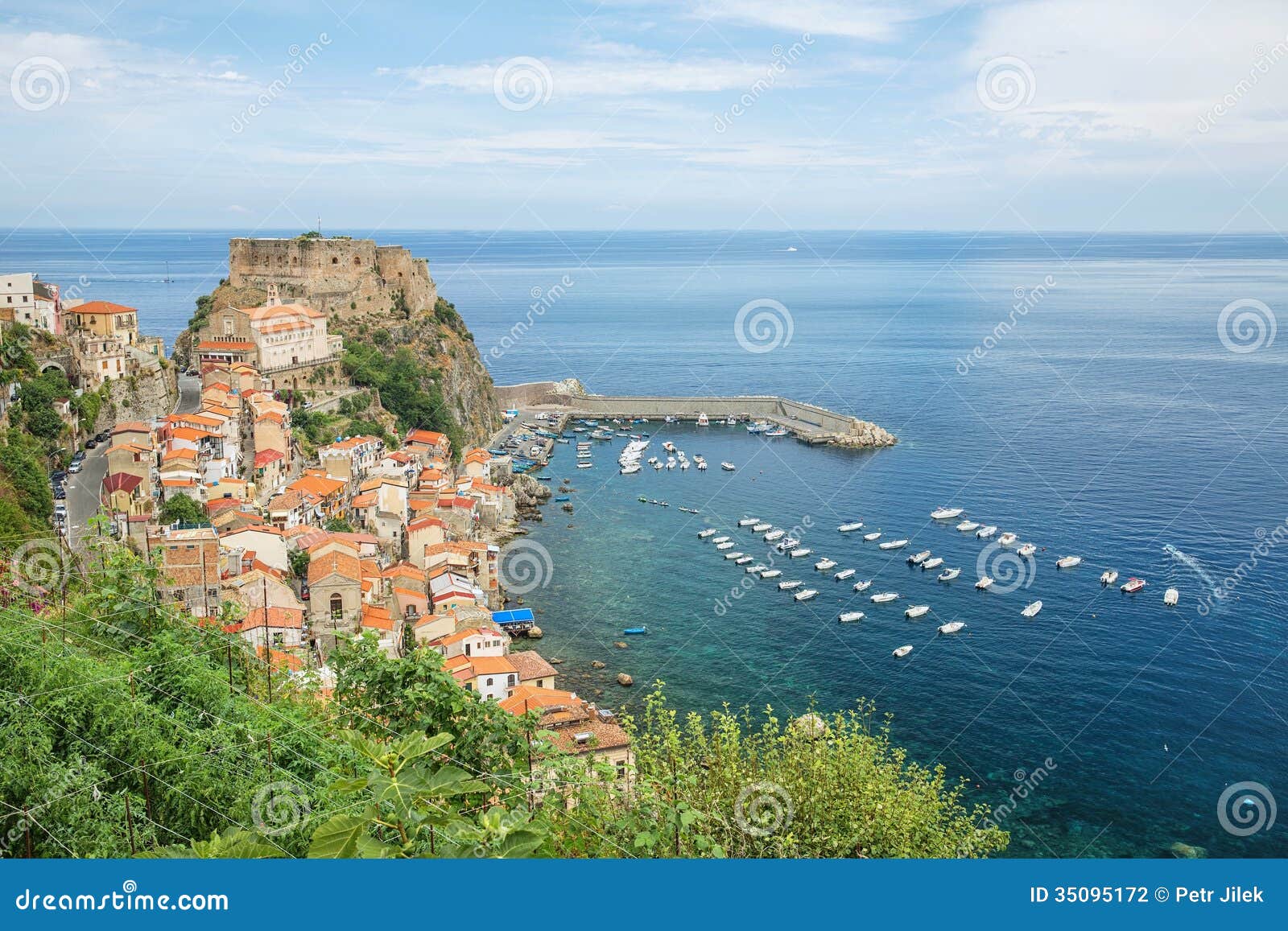 Scilla stock photo. Image of building, cliff, ruffo, europe - 35095172