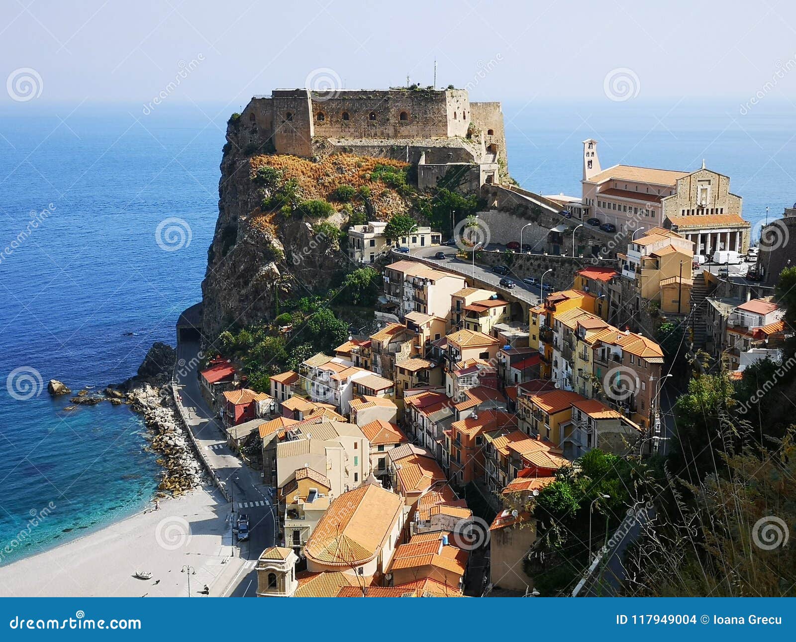 Scilla Old Historical Town, Italy Stock Photo - Image of riviera, beach ...