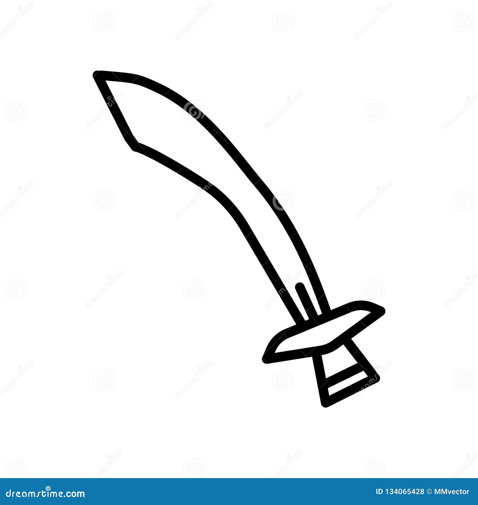 Scimitar Icon Vector Isolated On White Background, Scimitar Sign ...