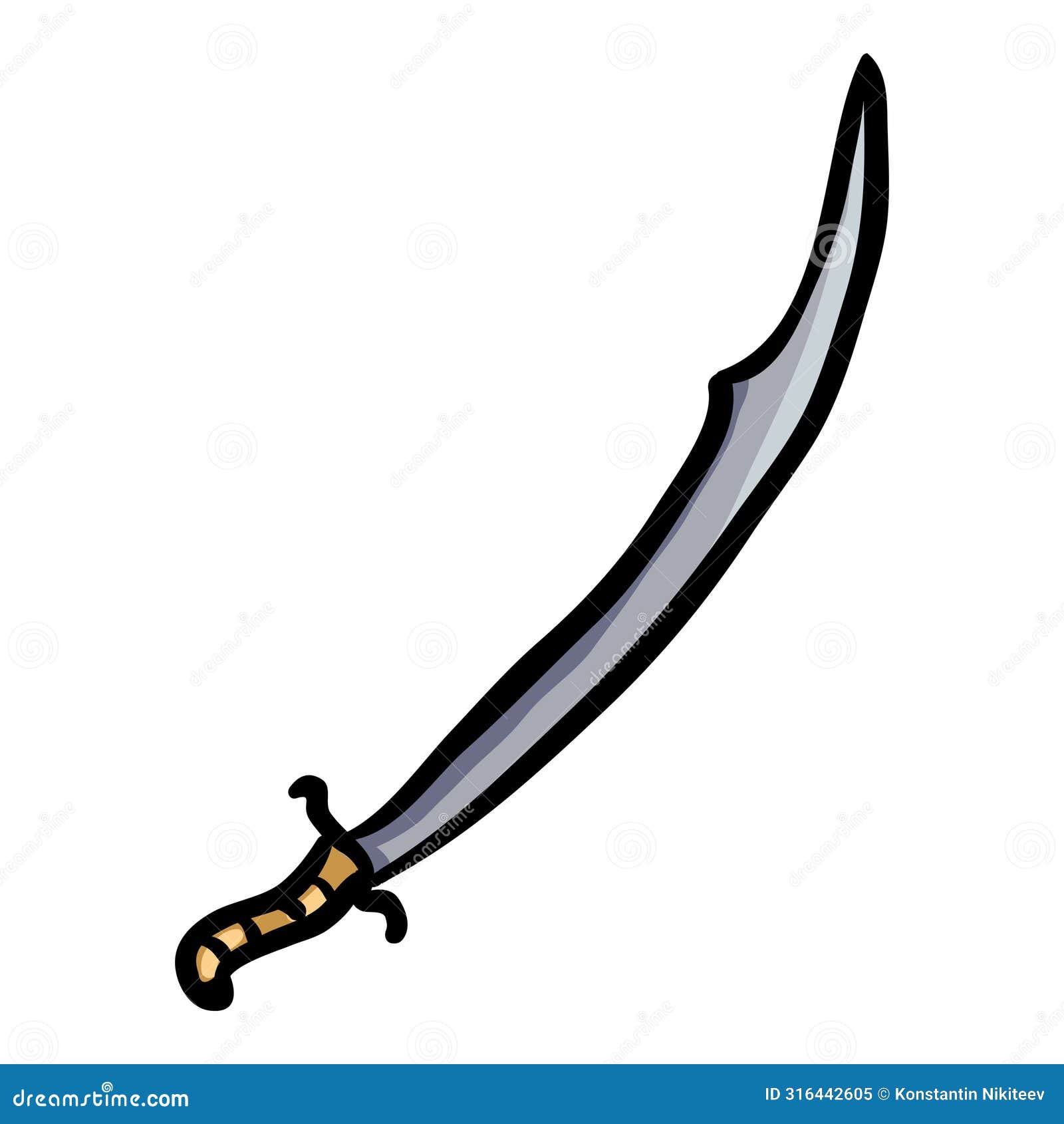 Sword, Hand Grenade, Cartridge, Nunchaki. Weapons Set Collection Icons ...