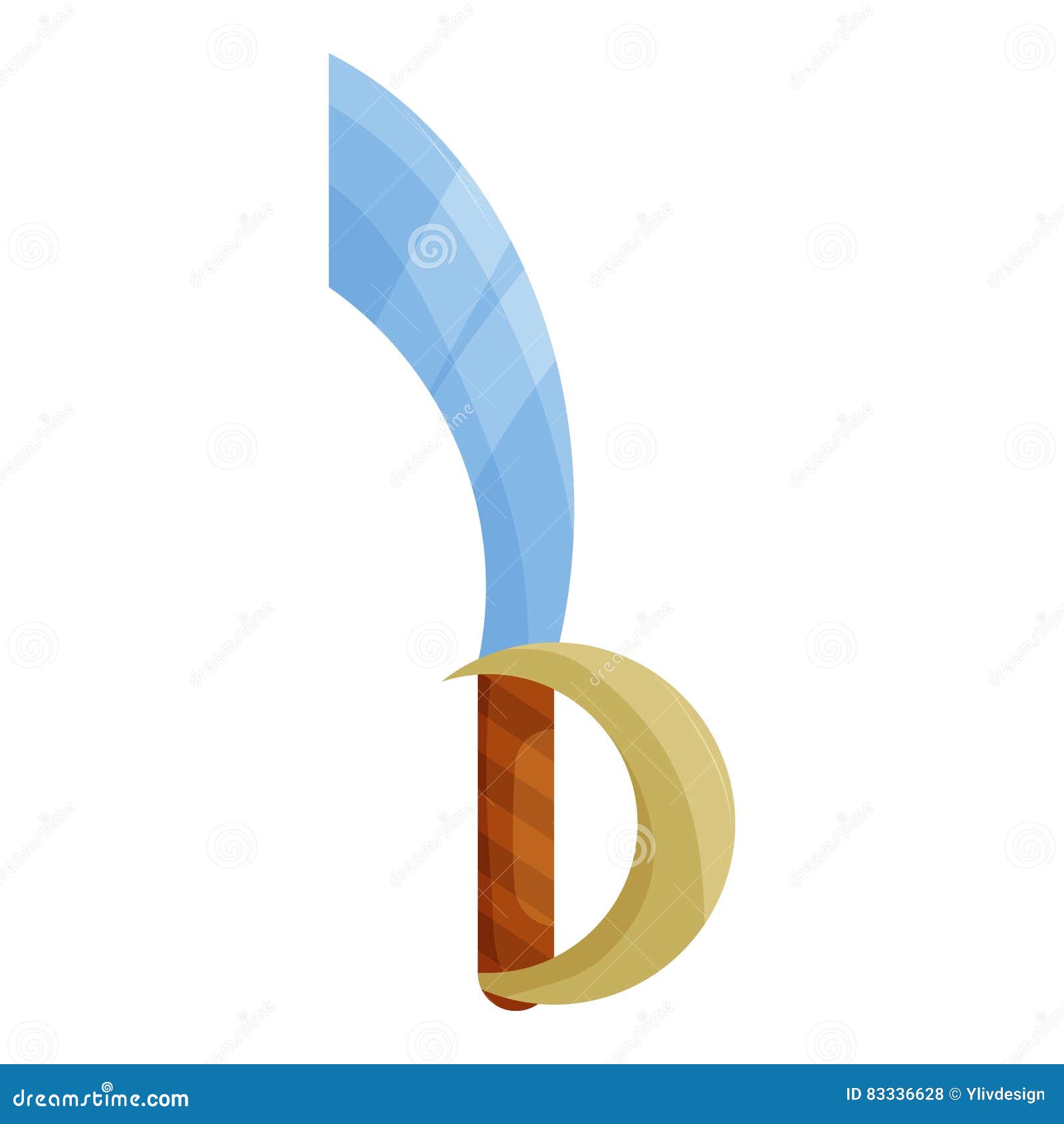 Scimitar Sword Icon, Cartoon Style Stock Vector - Illustration of ...