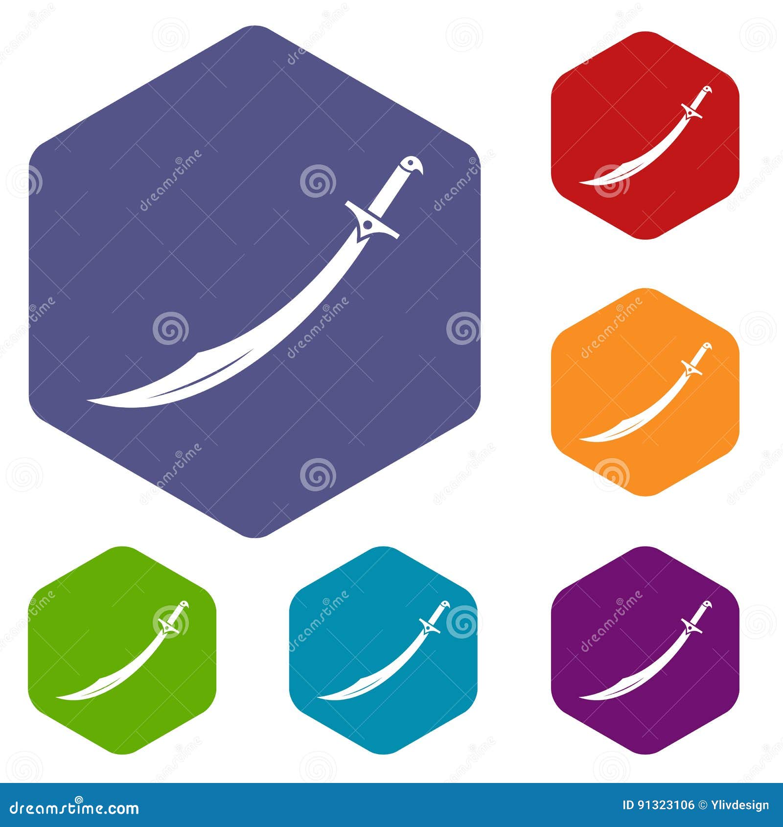 Sword Icons Set. Vector Ancient Swords Signs And Crossed Pictograms ...