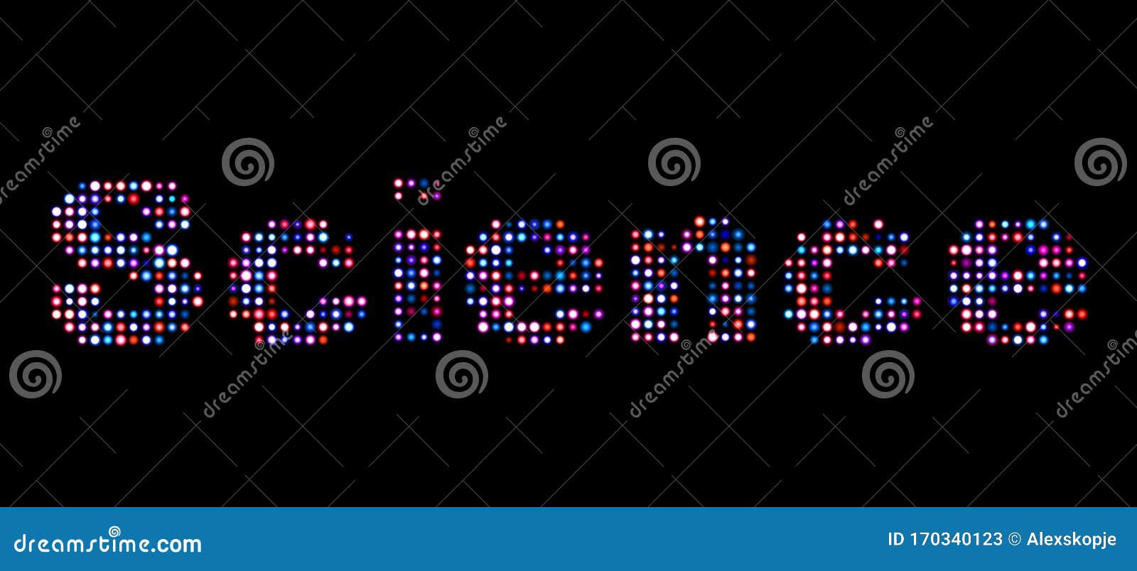 Scince led text stock illustration. Illustration of discovery - 170340123