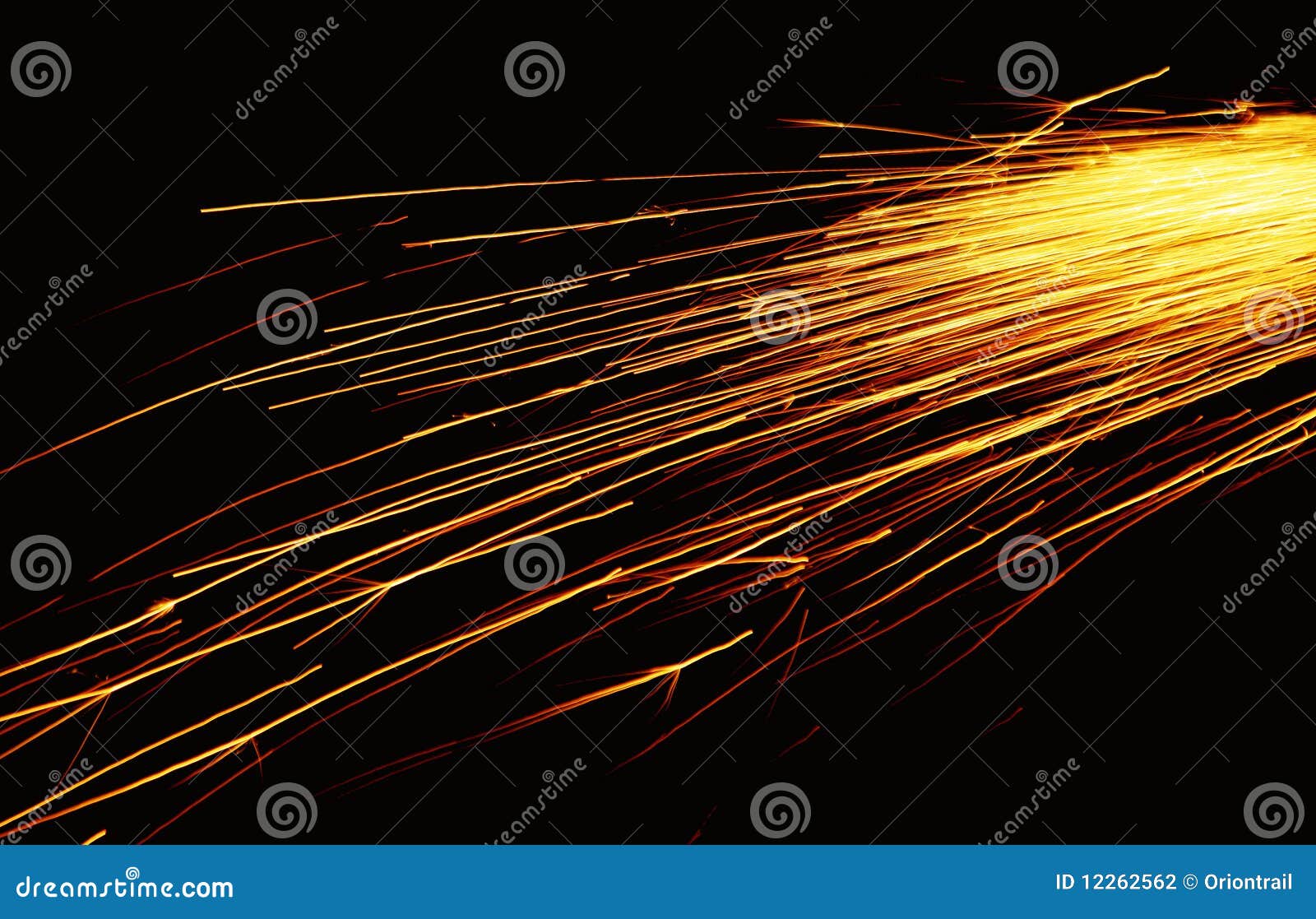 Scintille Luminose Del Fuoco Fotografia Stock - Immagine di tecnico ...