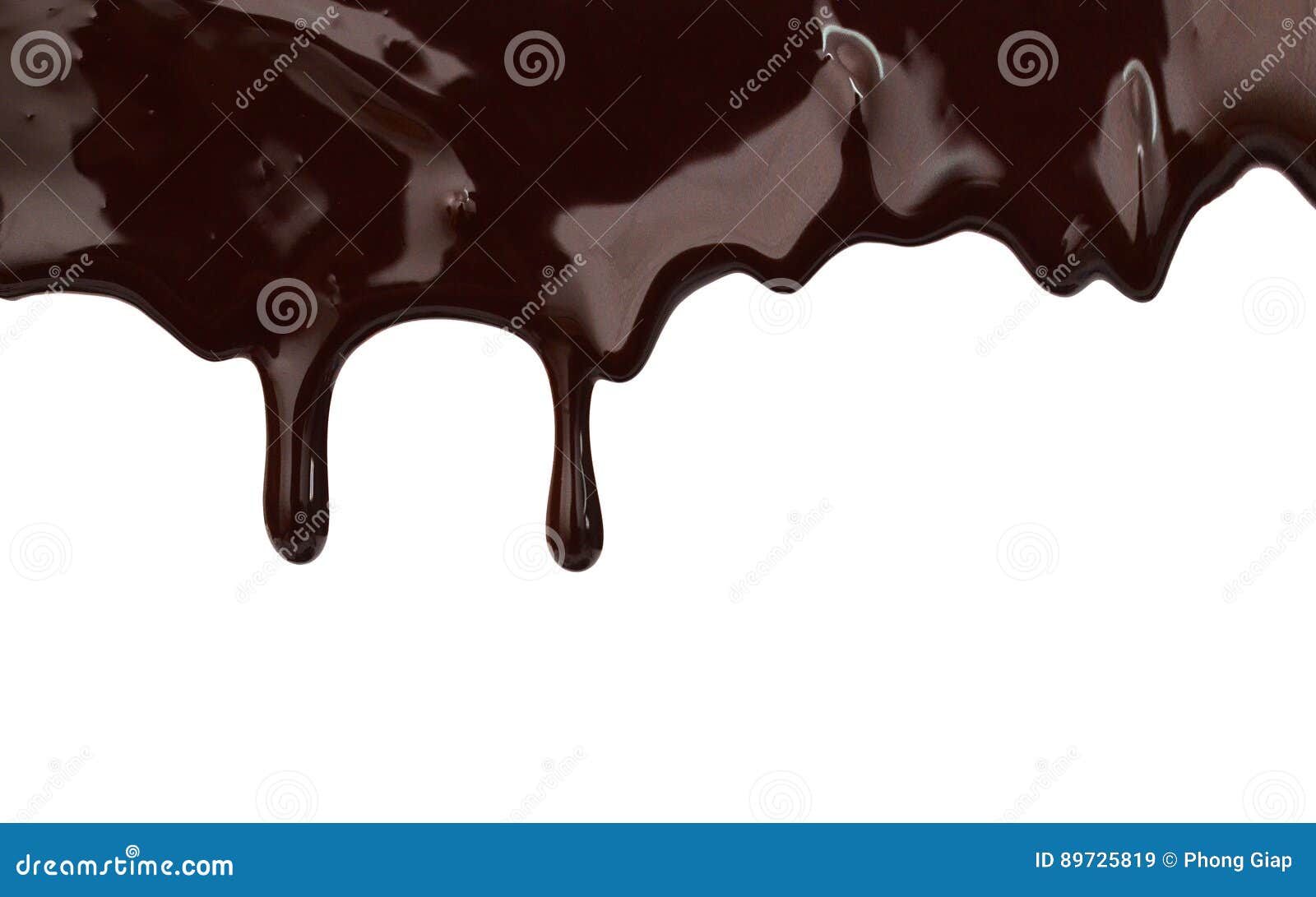 Sciroppo Di Cioccolato Che Cola Alimento Dolce Liquido Immagine Stock ...